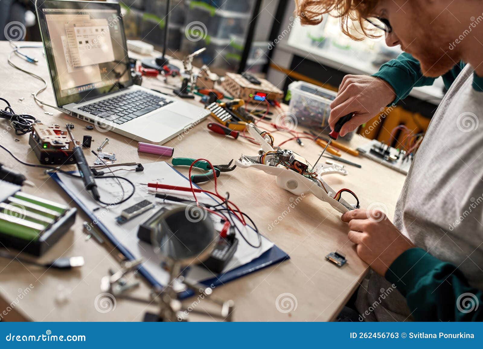 Partial it Technician or Engineer Fix Broken Drone Stock Image - Image ...