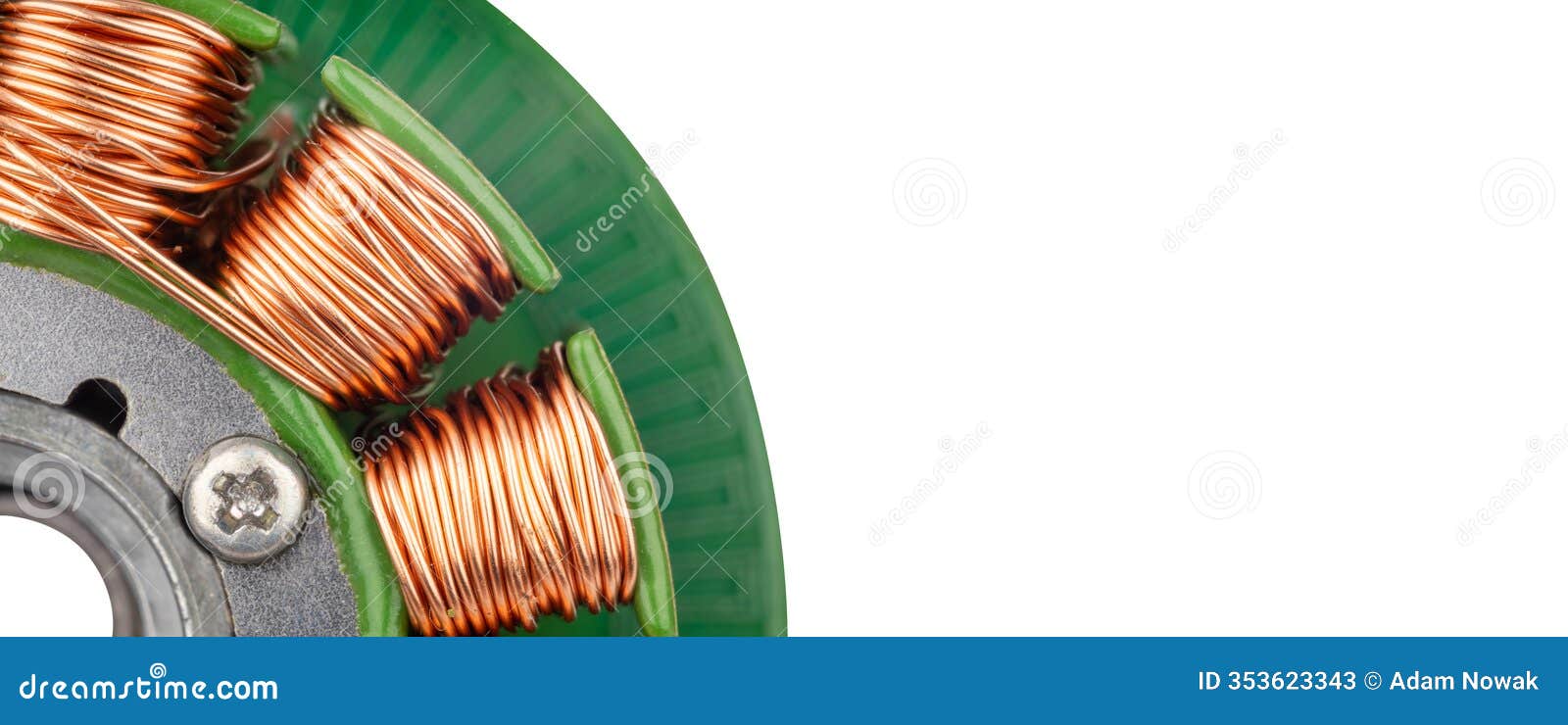 Partial View of BLDC Motor Copper Windings Stock Illustration ...