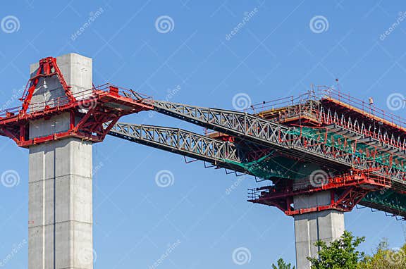 Partial View of a Bridge in Construction, Engineering Concept Stock ...