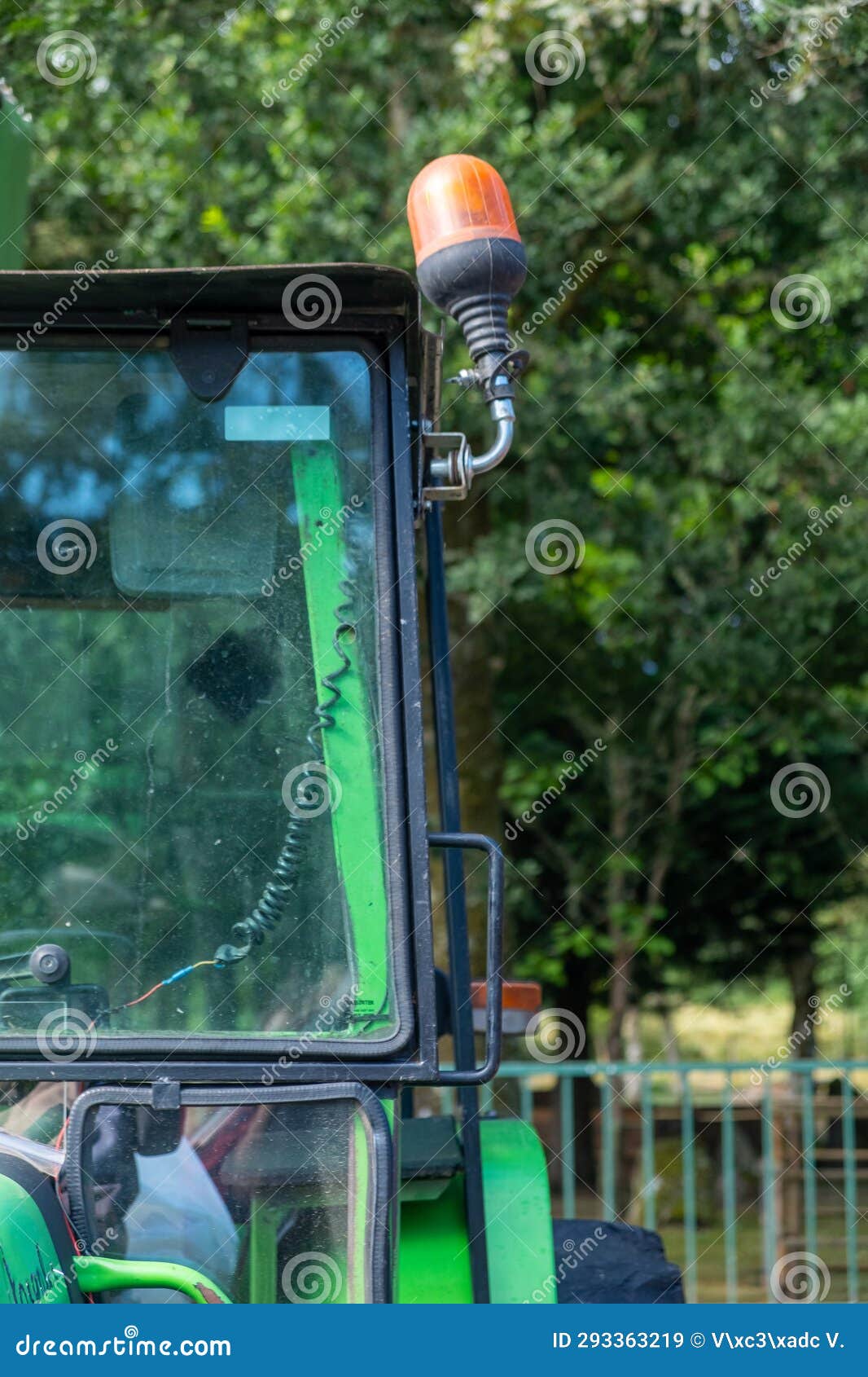 Partial View of the Cab of an Old Tractor Stock Image - Image of ...