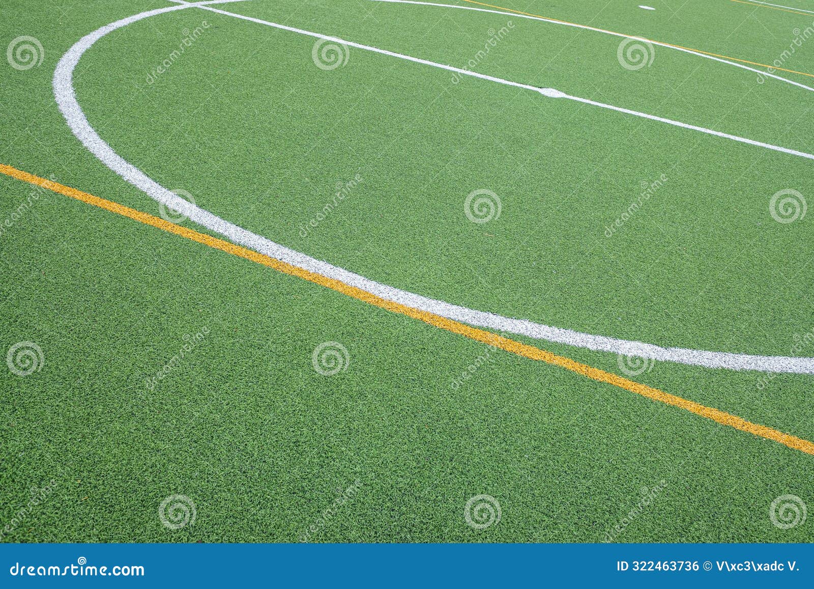 Partial View of the Central Area of a 7-a-side Soccer Field Stock Photo ...