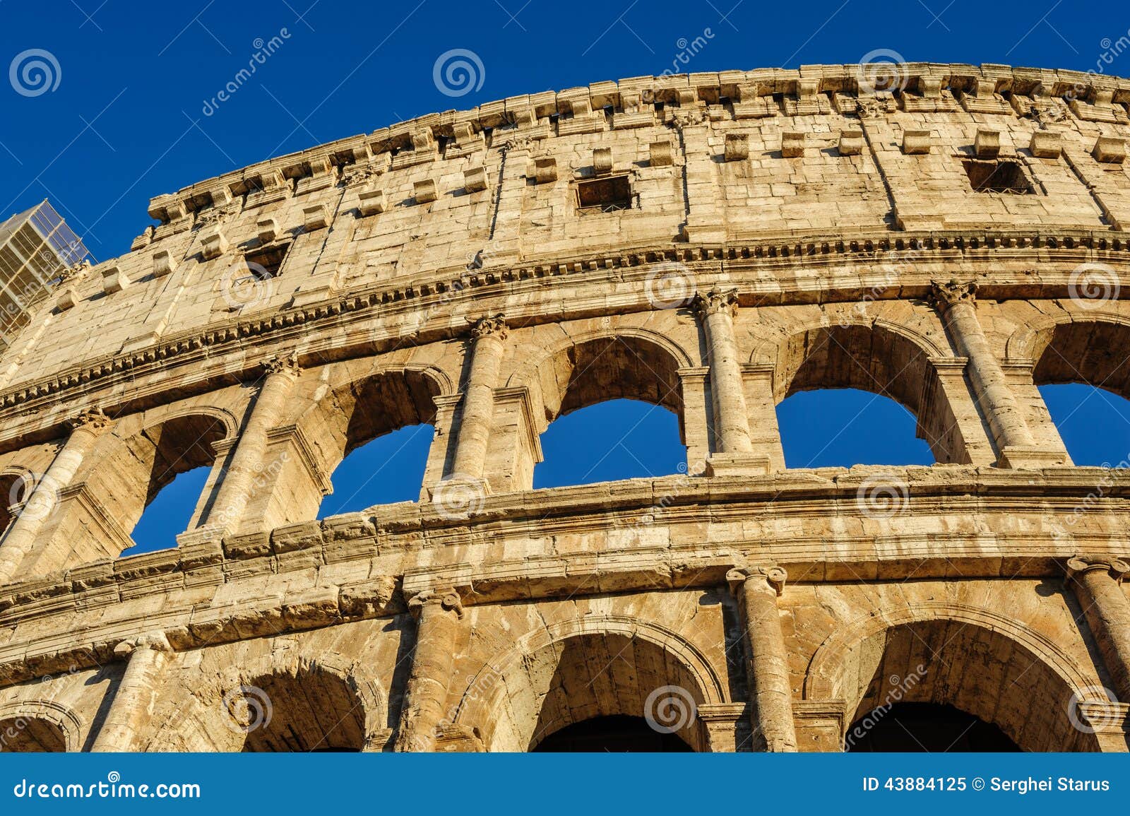 Partial View of Coliseum Ruins. Italy, Rome. Stock Image - Image of ...