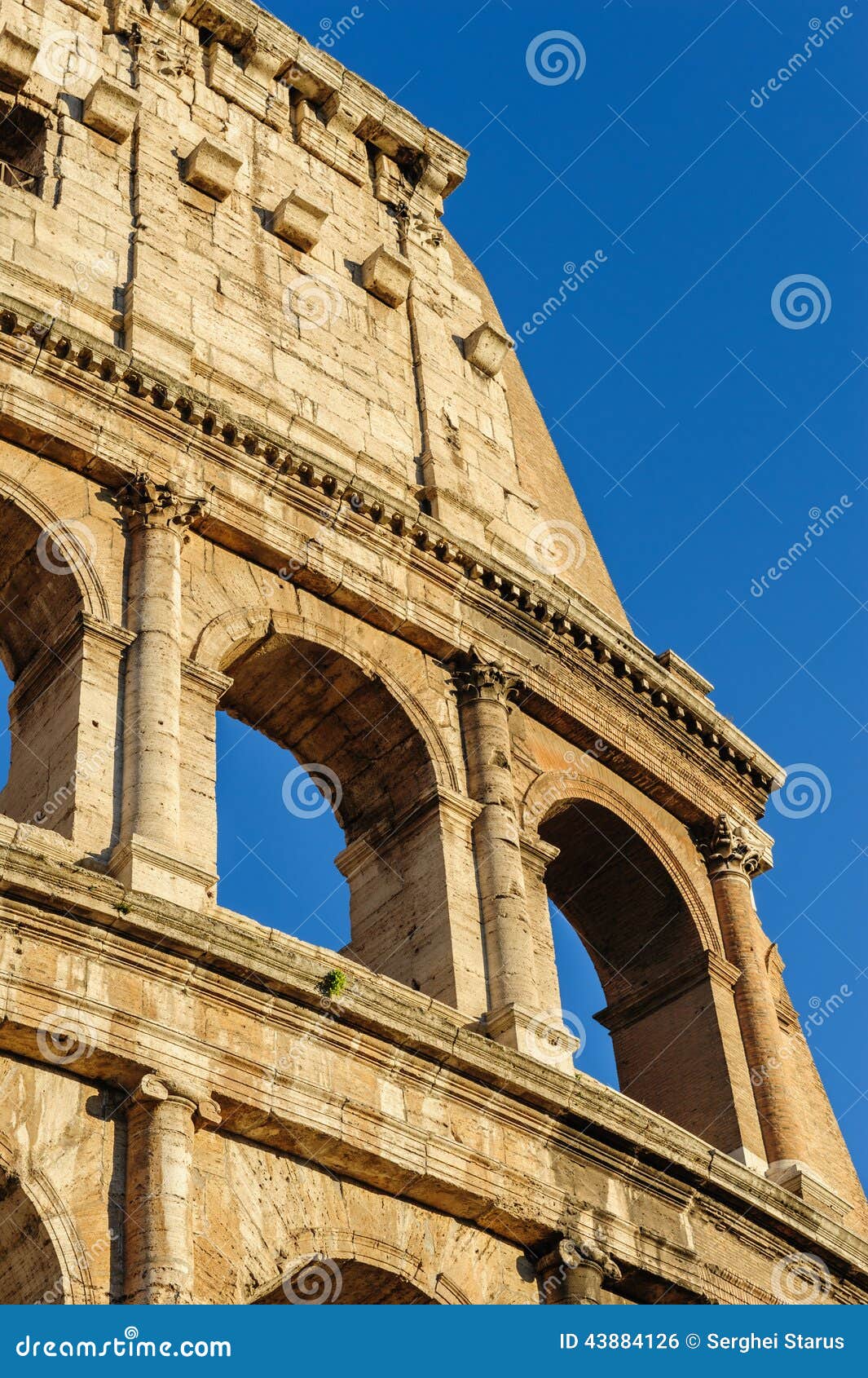 Partial View of Coliseum Ruins. Italy, Rome. Stock Photo - Image of ...
