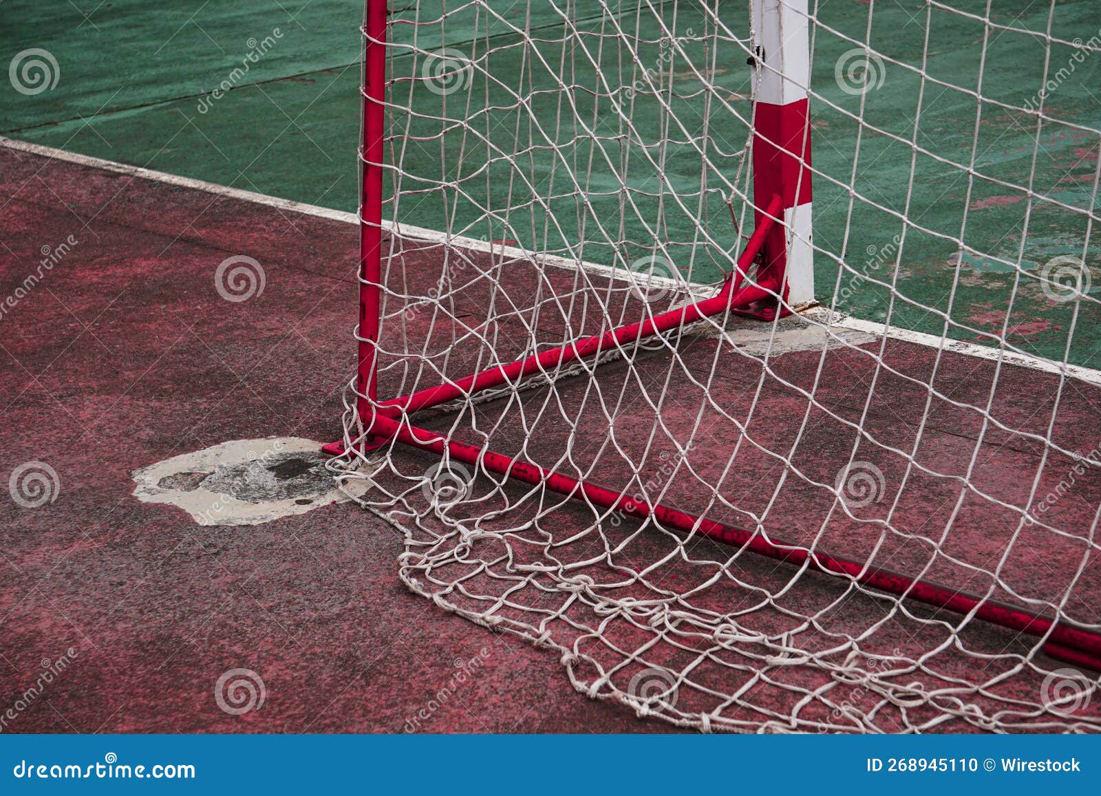 Partial View of the Empty Goal of a Street Soccer Field Stock Photo ...