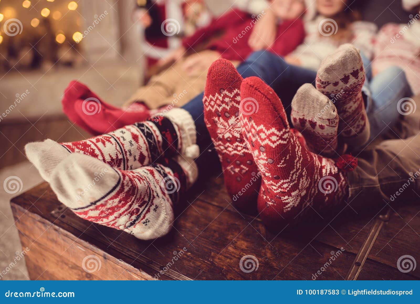 Family in wool socks stock image. Image of together - 100187583