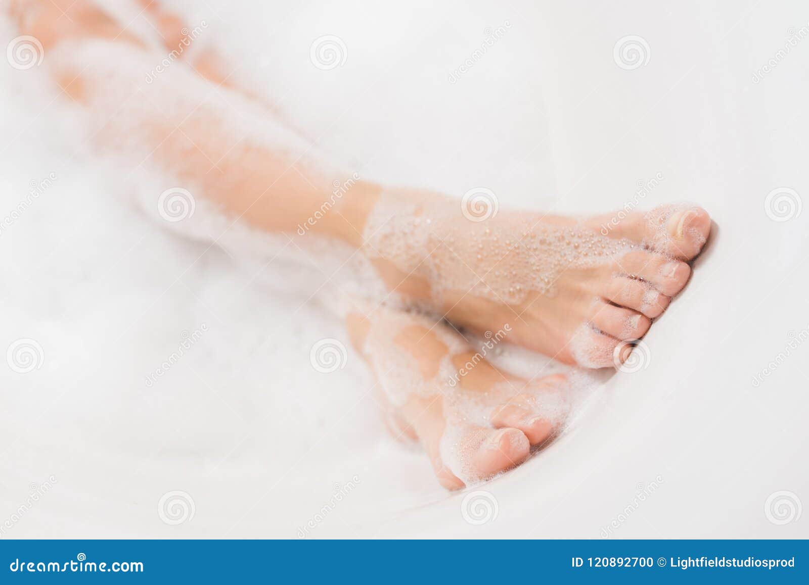 Partial View of Female Legs in Bath Stock Photo - Image of home, legs ...