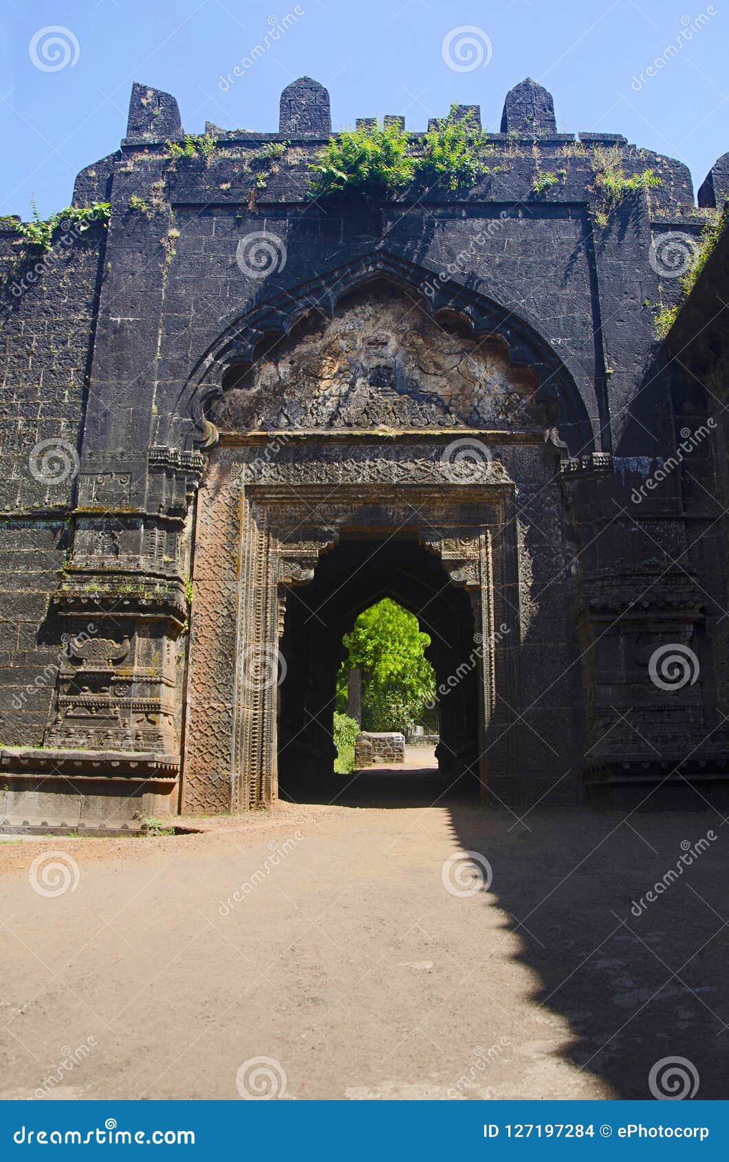 Partial View of Fort Panhala, Kolhapur, Maharashtra. Stock Photo ... Partial View of Fort Panhala, Kolhapur, Maharashtra. Stock Photo ...