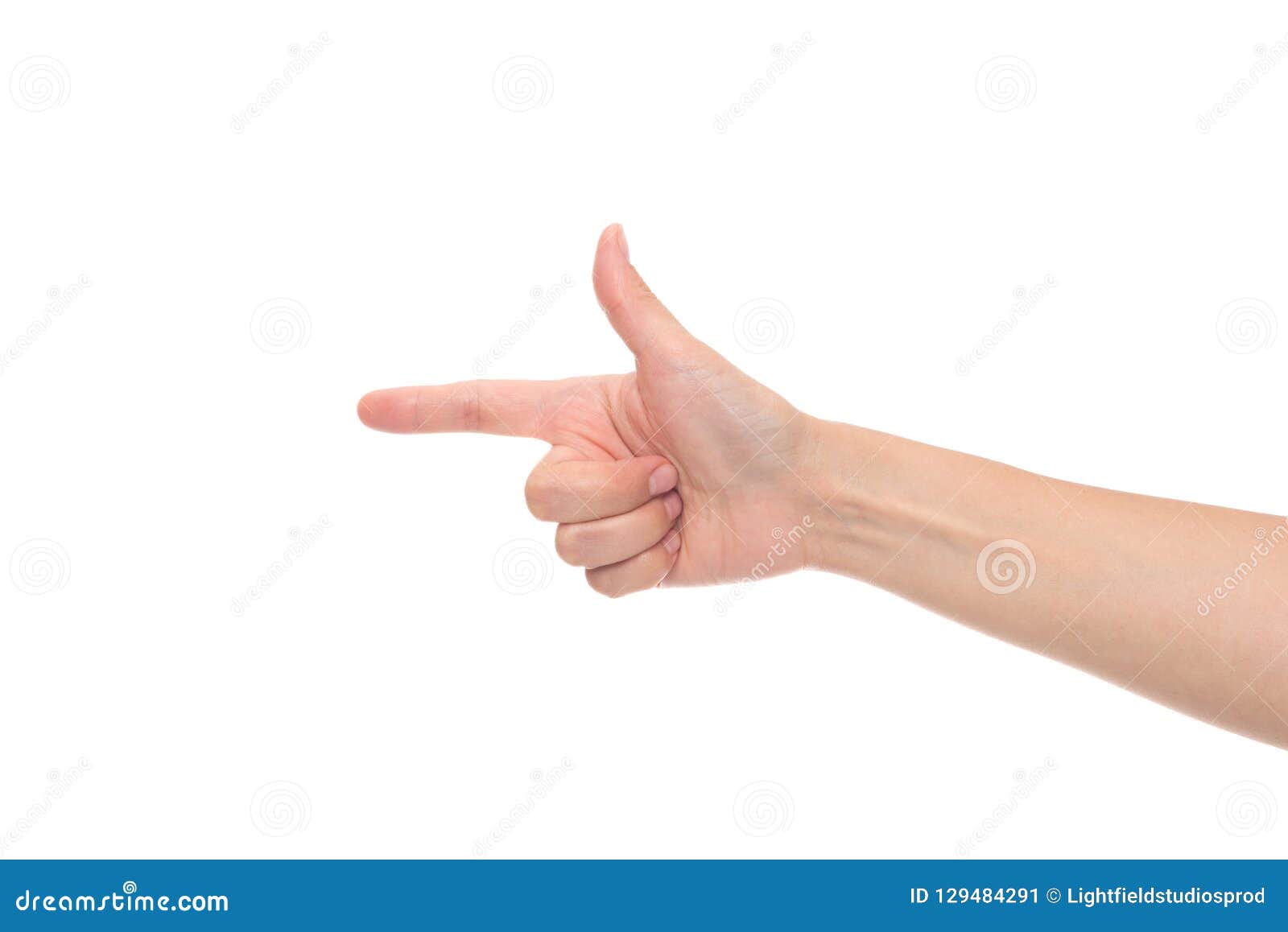 Hand pointing away stock image. Image of hand, show - 129484291