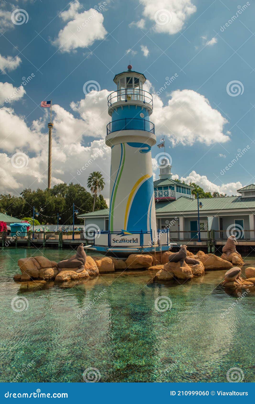 Partial View of Icon Lighthouse at Seaworld 1 Editorial Image - Image ...