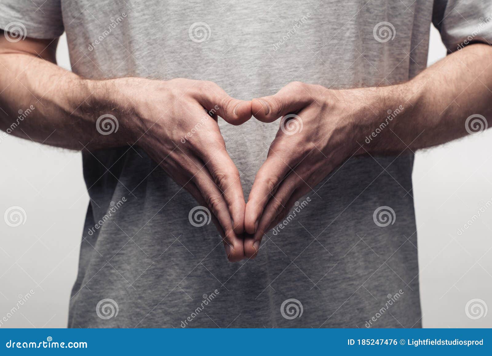 View of Man Showing Steeple Gesture while Using Body Language Isolated ...