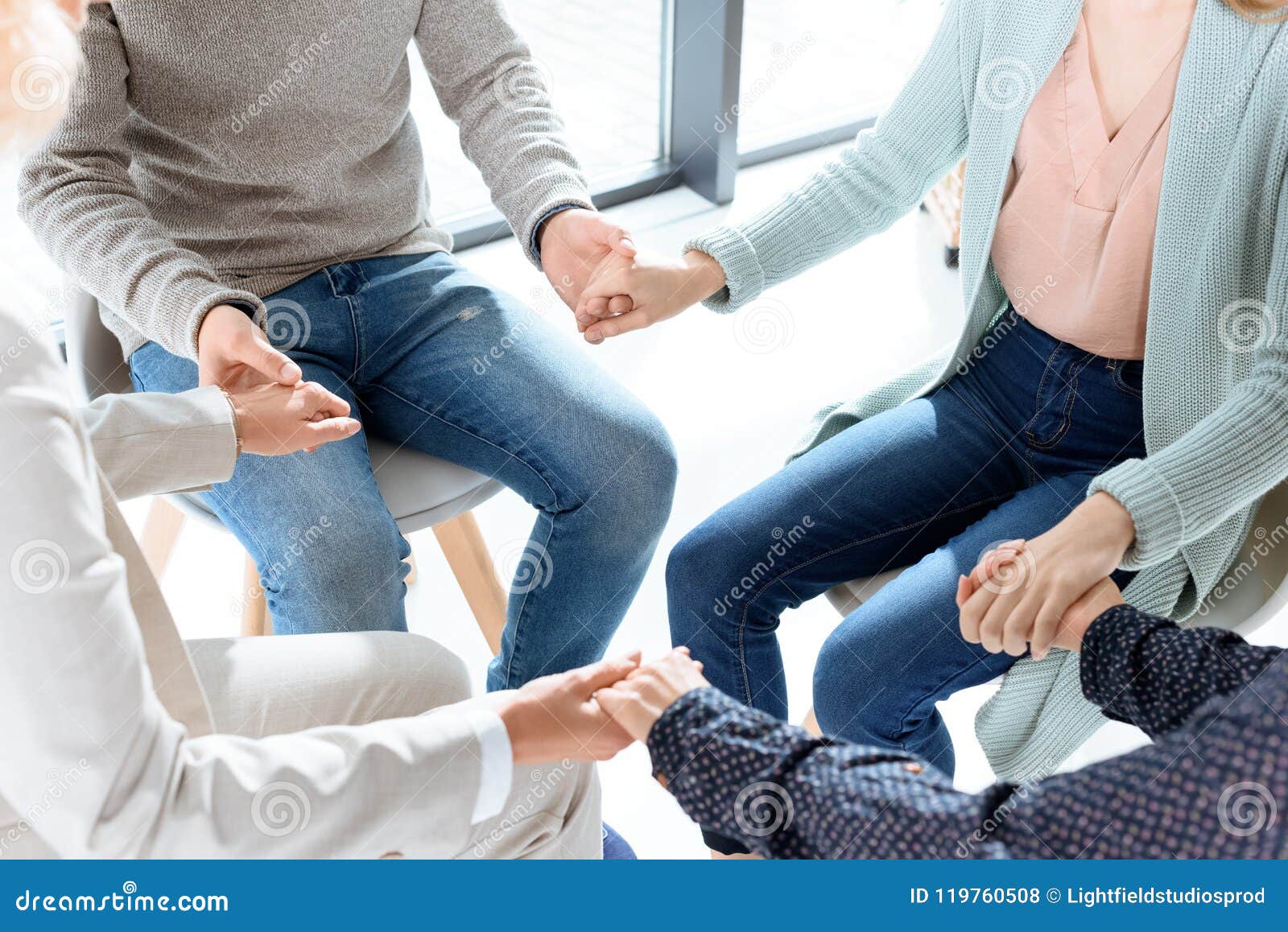 Group therapy session stock photo. Image of people, partial - 119760508
