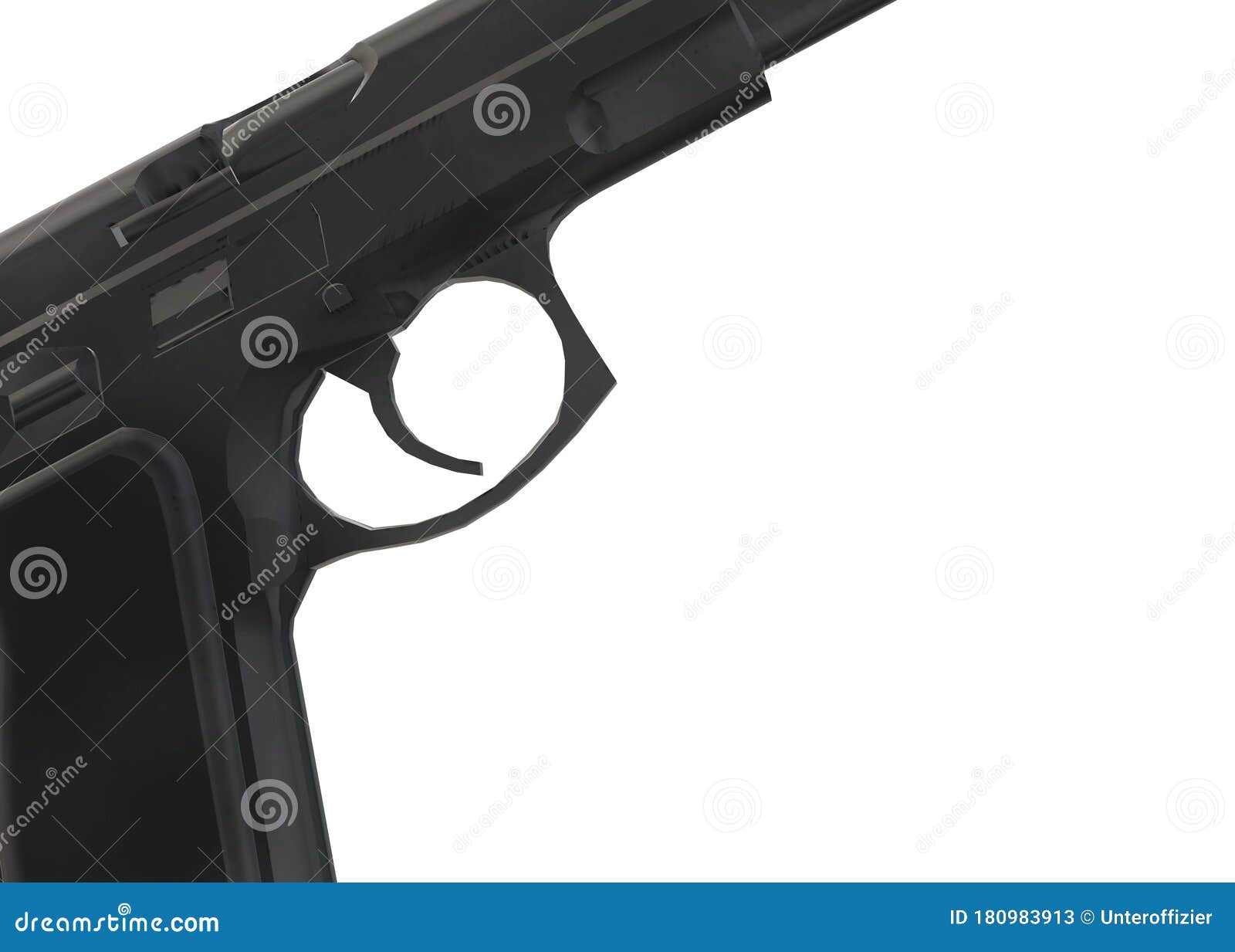 Partial View of a Pistol Gun Focusing on the Trigger Area Stock ...