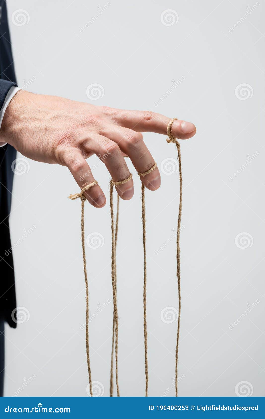 Partial View of Puppeteer with Strings Stock Image - Image of ...