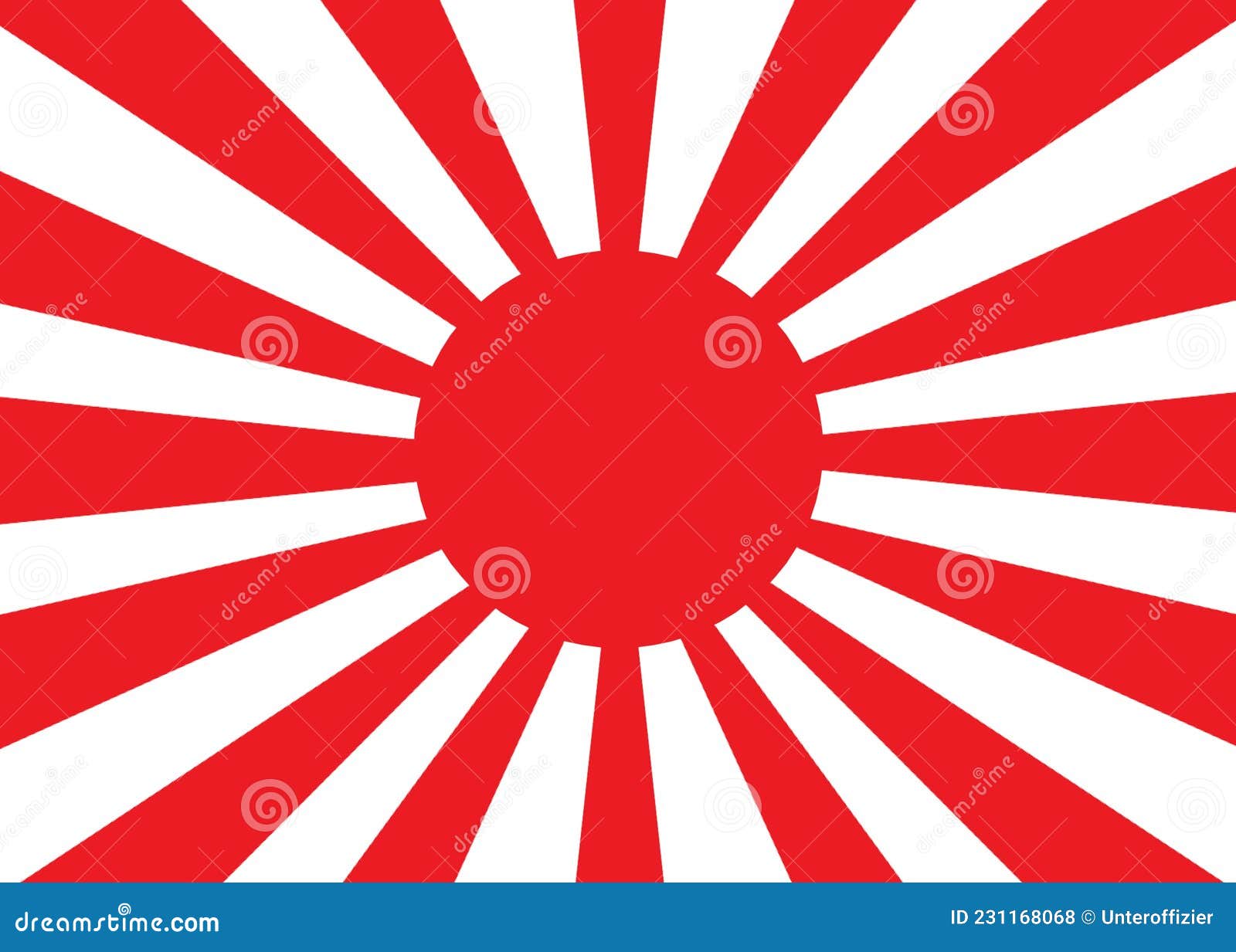 Partial View of the Symbol of the Red Rising Sun with Its Linear Red ...
