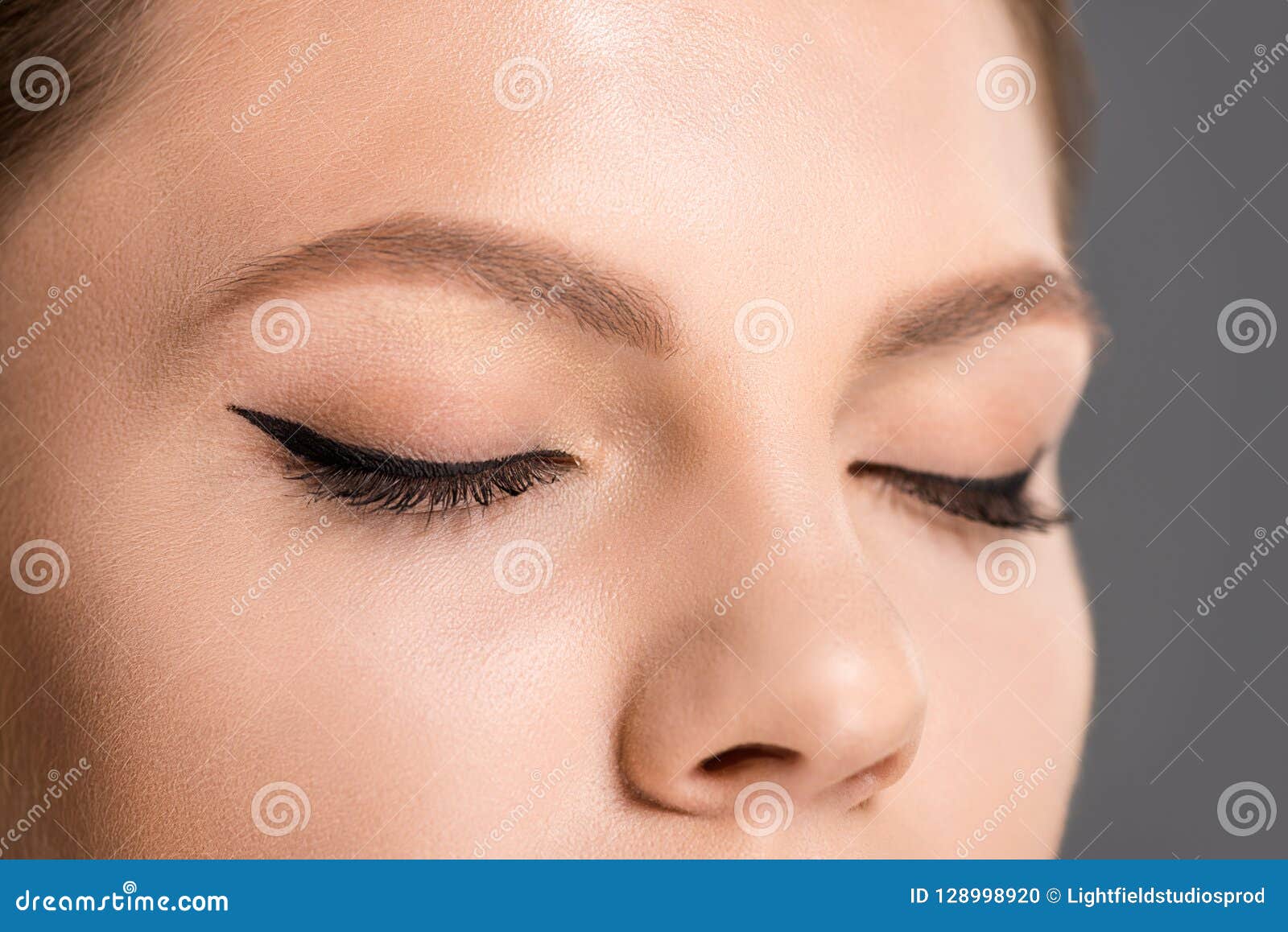 Partial View of Woman with Black Eyeliner Stock Photo - Image of posing ... Partial View of Woman with Black Eyeliner Stock Photo - Image of posing ...