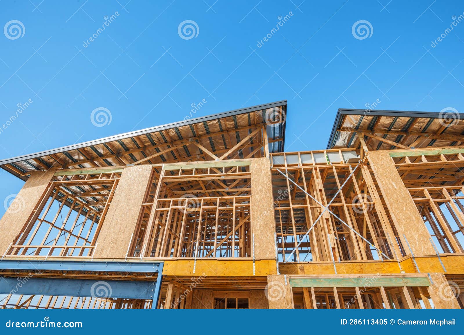 Partially Built House on a Construction Site Stock Image - Image of ...