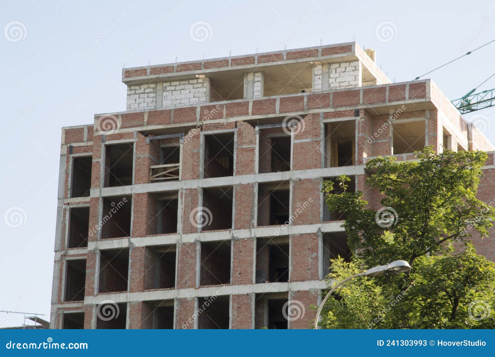 Partially Constructed Building of Bricks Stock Image - Image of ...