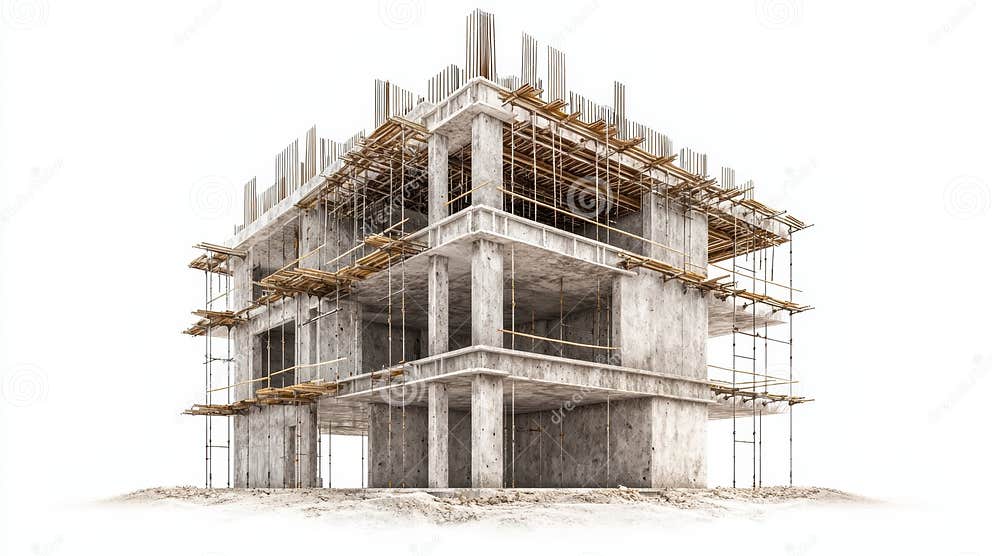 A Partially Constructed Building Showcasing Concrete Structure and ...