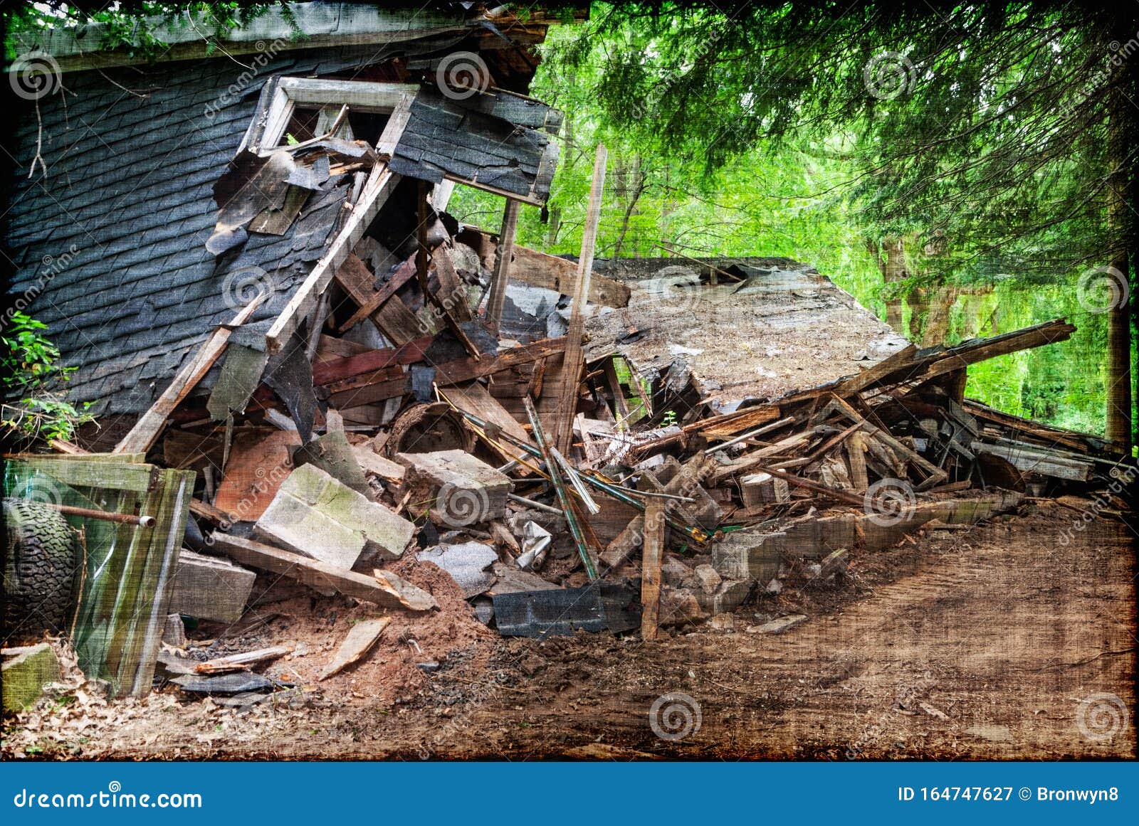 Partially Demolished House stock image. Image of damage - 164747627
