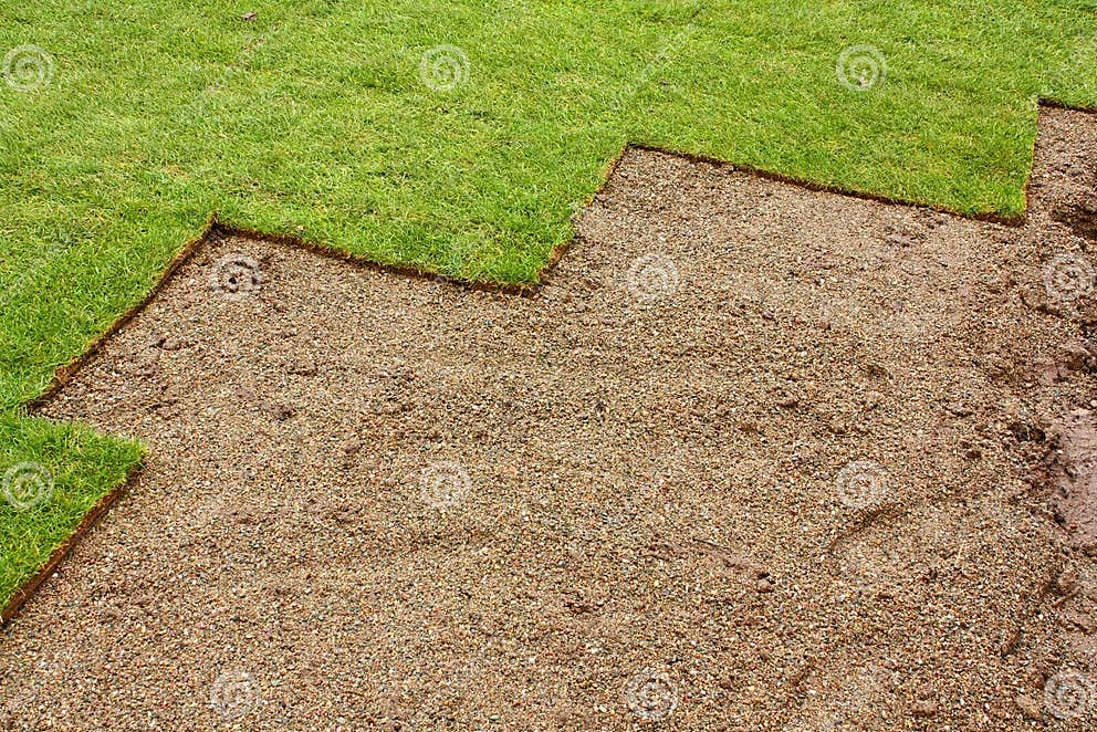 Partially layed Turf stock image. Image of landscaping - 29156161