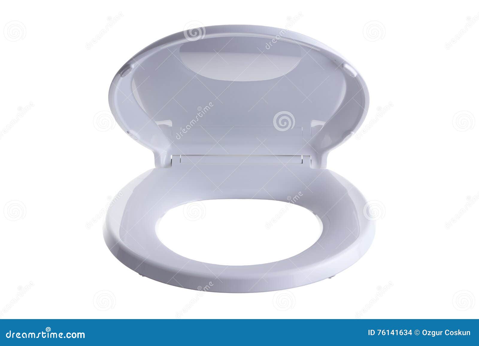 Partially Opened Isolated Toilet Seat and Lid Stock Photo - Image of ...
