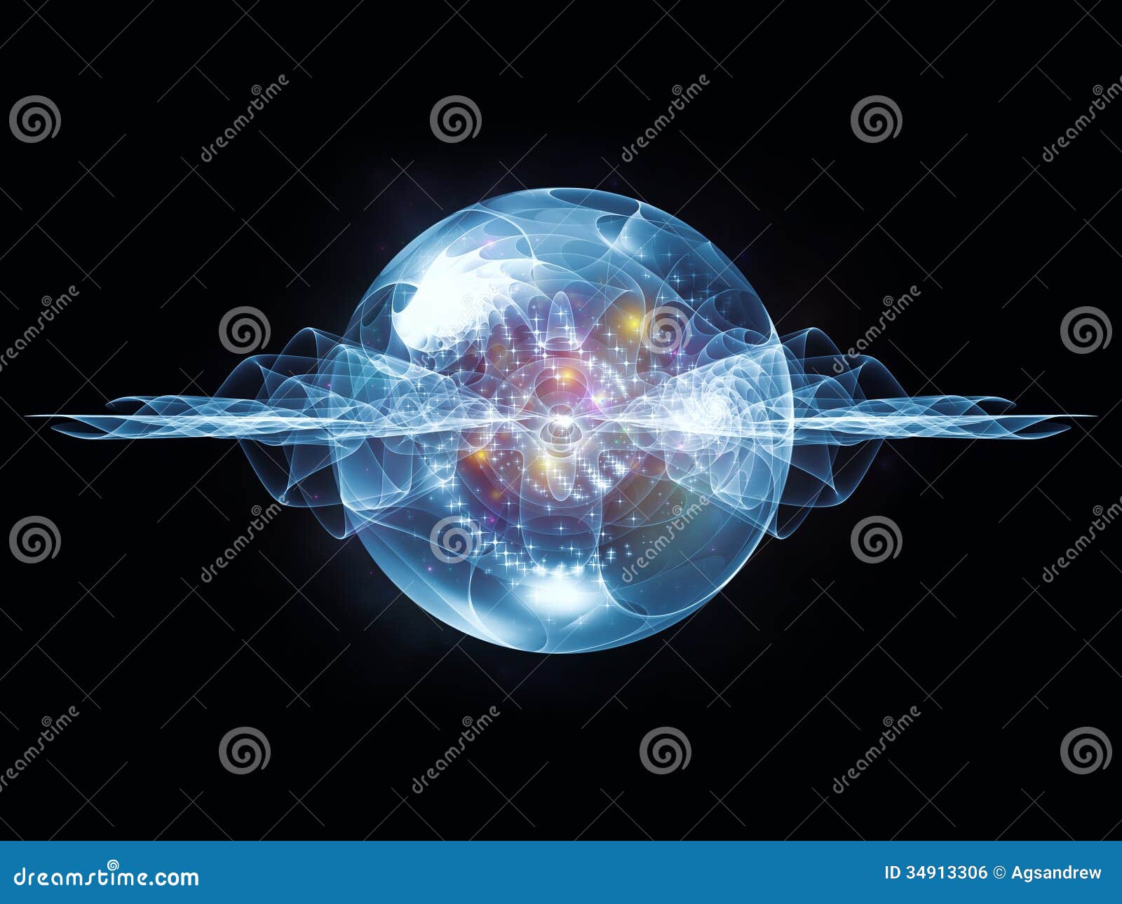 Particella Virtuale Di Wave Illustrazione di Stock - Illustrazione di ...