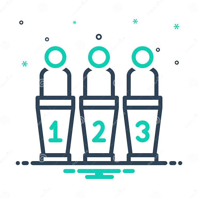 Mix Icon for Participant, Player and Contestant Stock Vector ...
