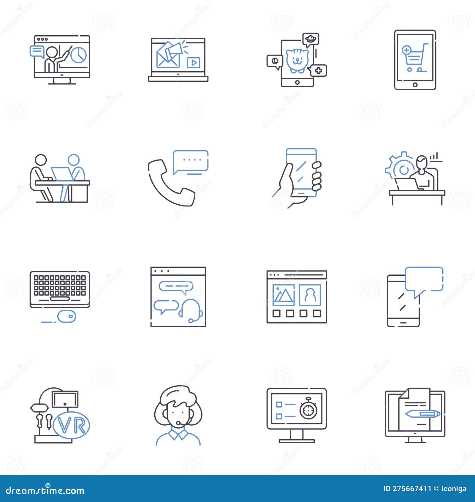 Participant Line Icons Collection. Competitive, Enthusiastic, Involved ...