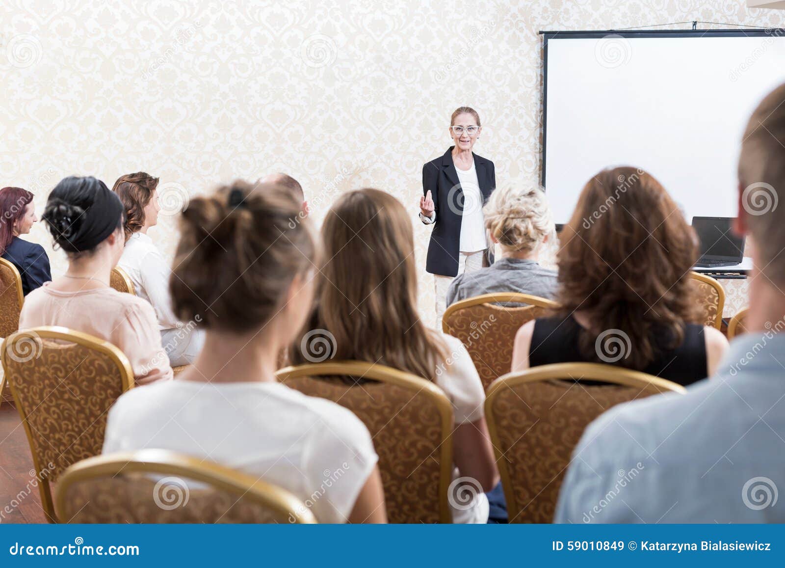 Participants of Business Seminar Stock Image - Image of center ...