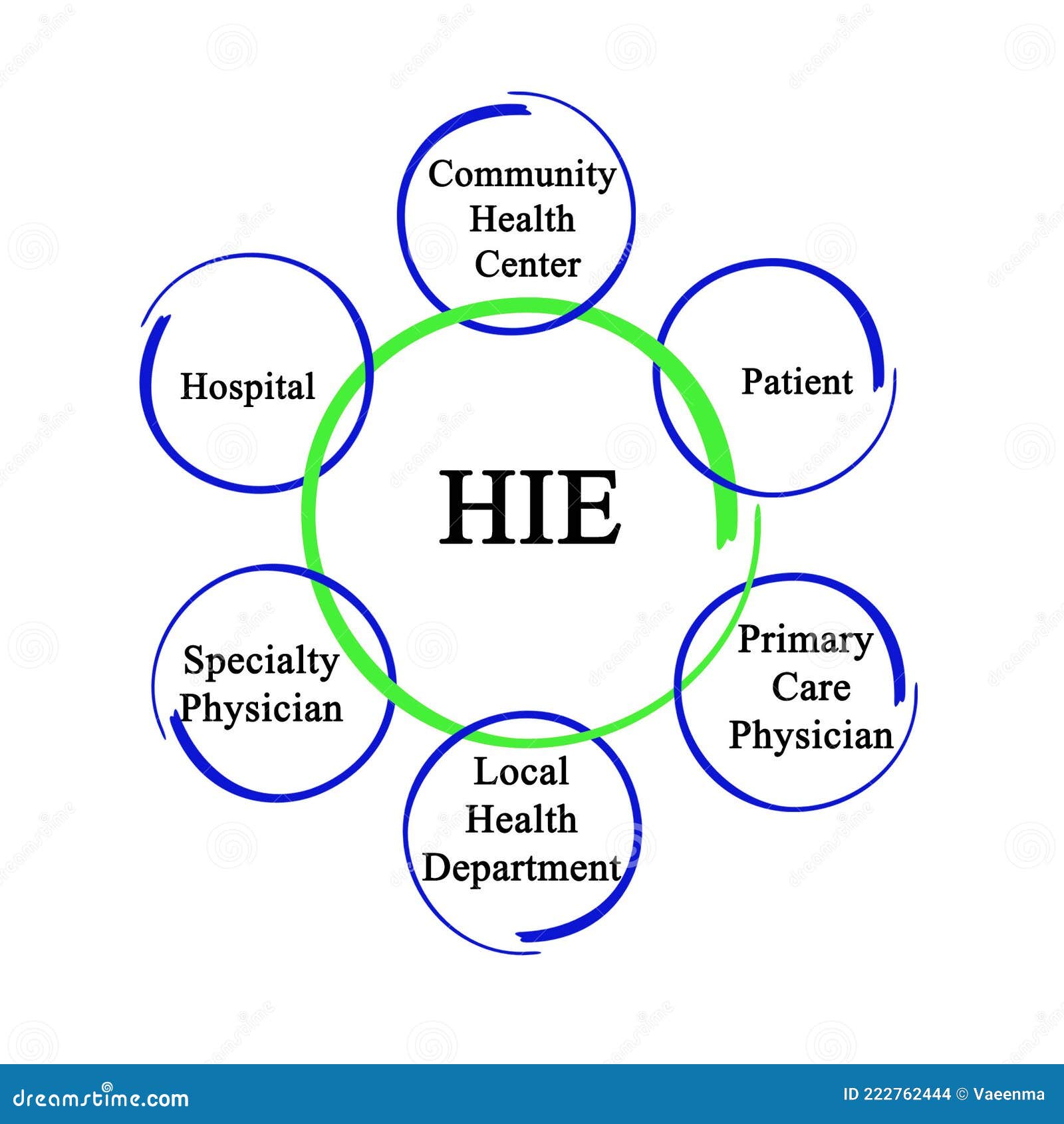 Health Information Exchange Stock Illustration - Illustration of center ...