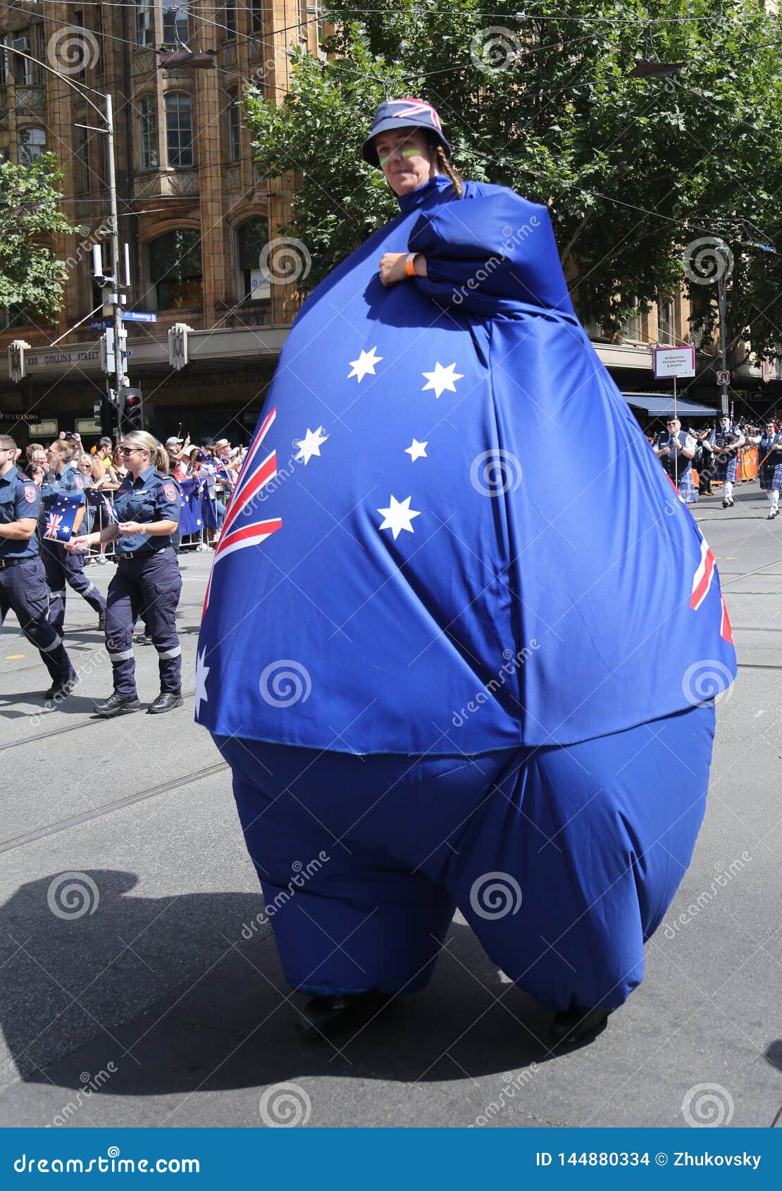Participants Marching during 2019 Australia Day Parade in Melbourne ...