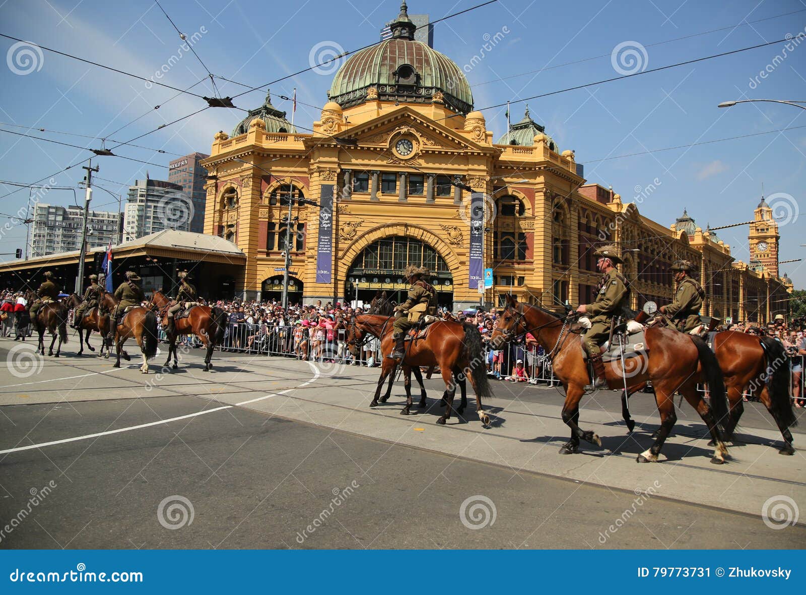 Participants Marching during Australia Day Parade in Melbourne ...