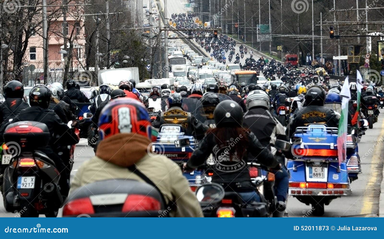 Participants in the Motorcycle Procession on 28 March 2015, Sofia ...