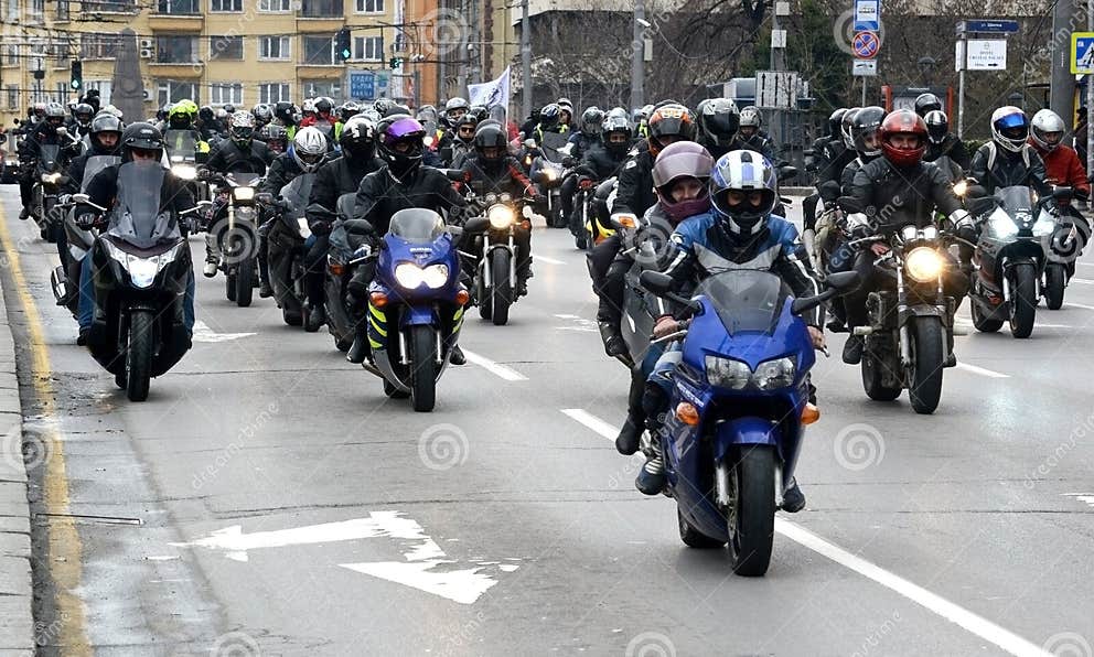 Participants in the Motorcycle Procession on 28 March 2015, Sofia ...