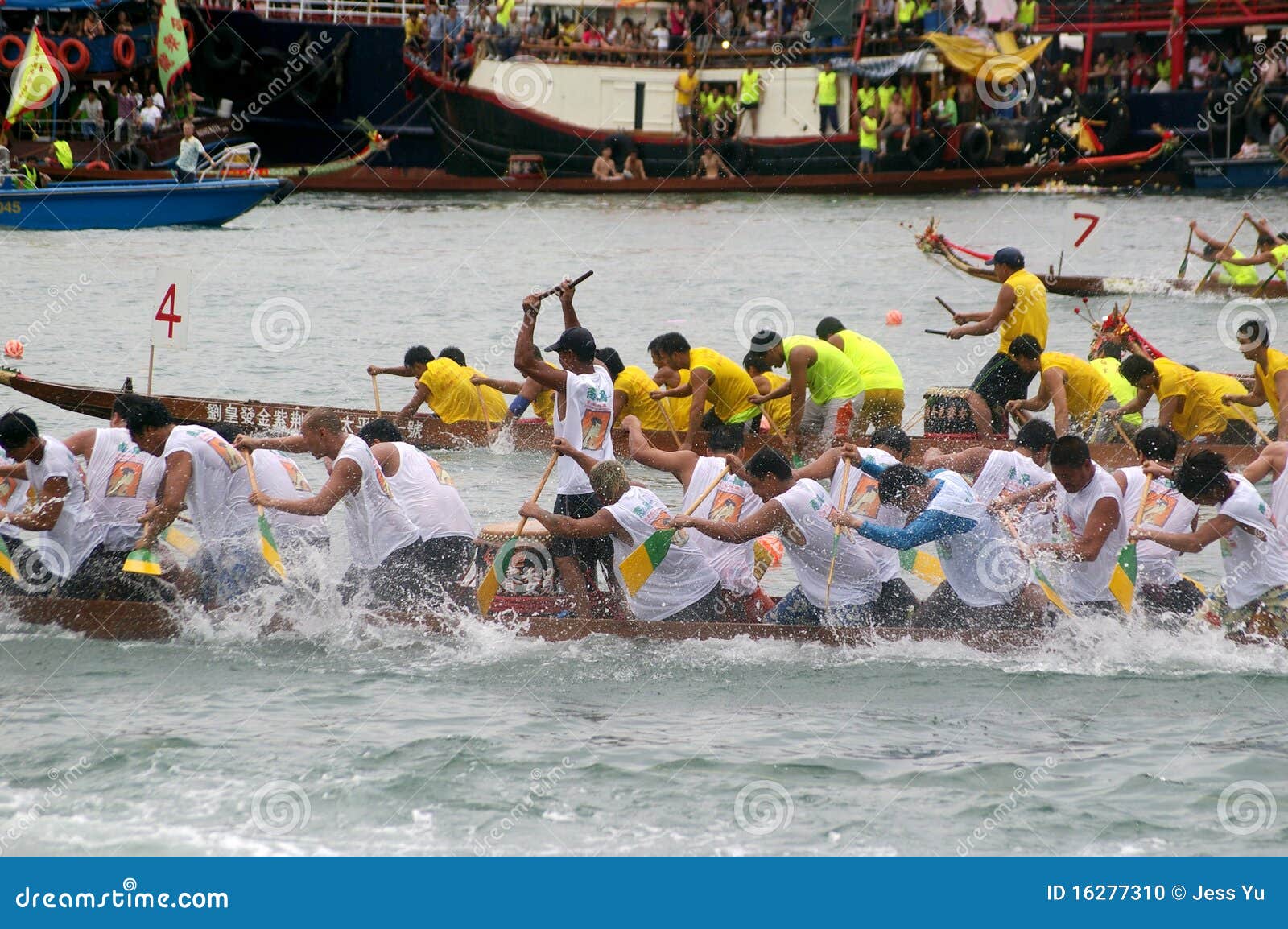 Participants Paddle Their Boats Editorial Image - Image of traditional ...