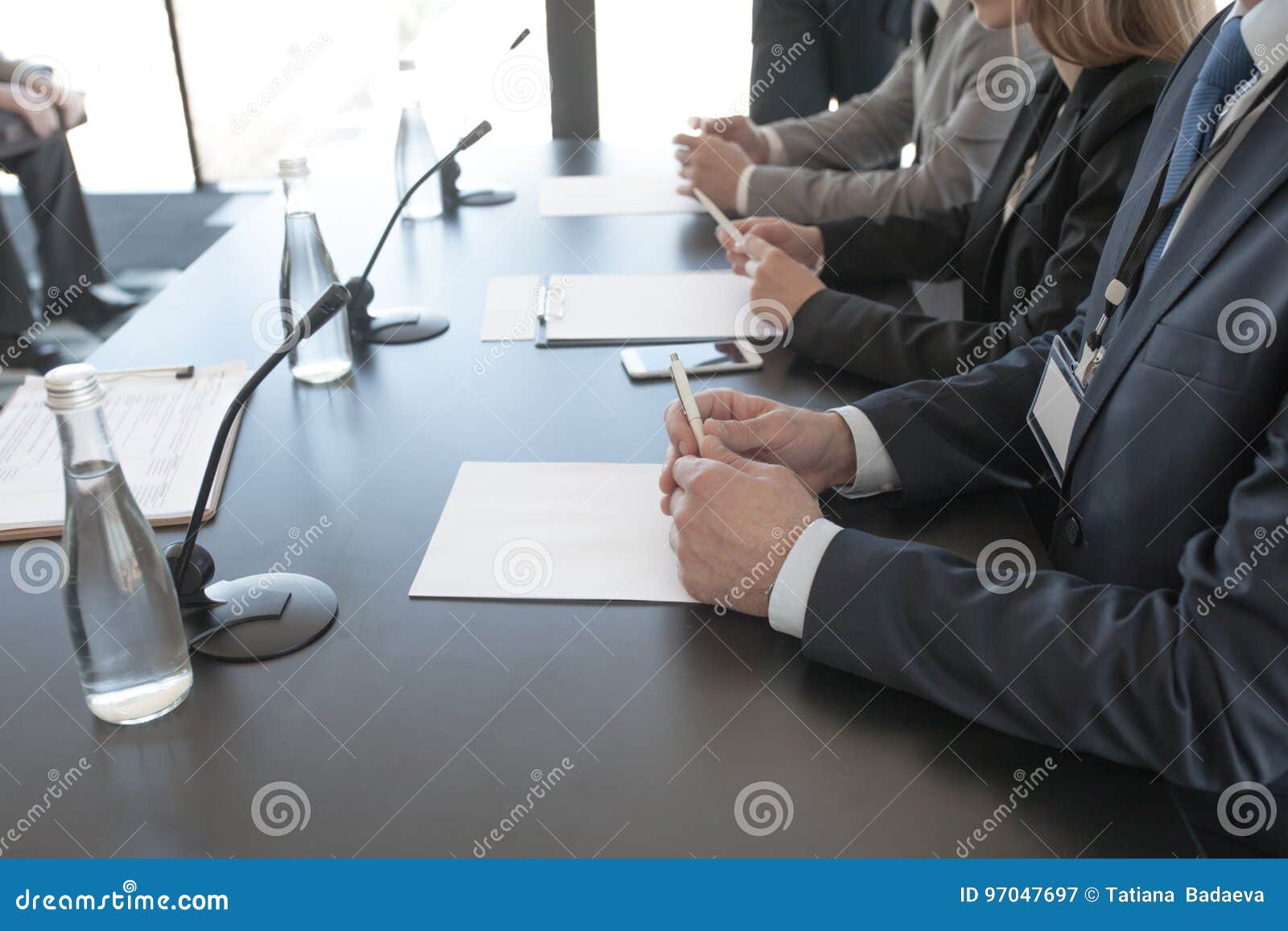 Participants of Press Conference Stock Image - Image of academic, event ...