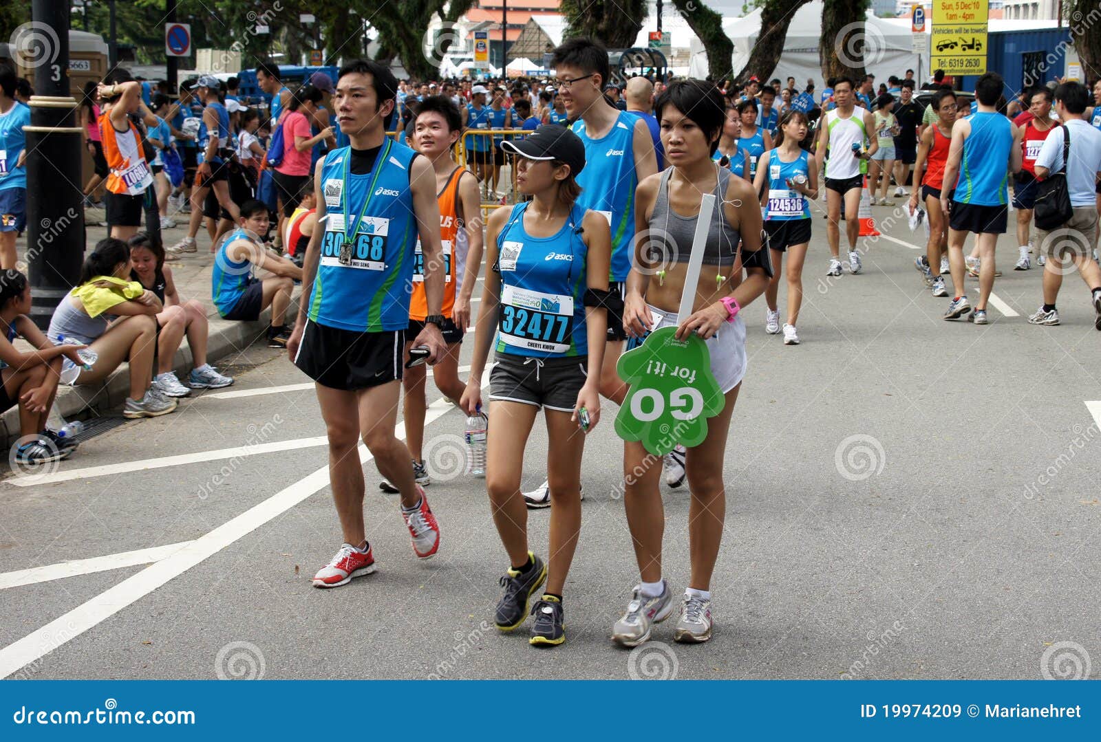 Participants at Public Marathon Event, Singapore Editorial Stock Image ...