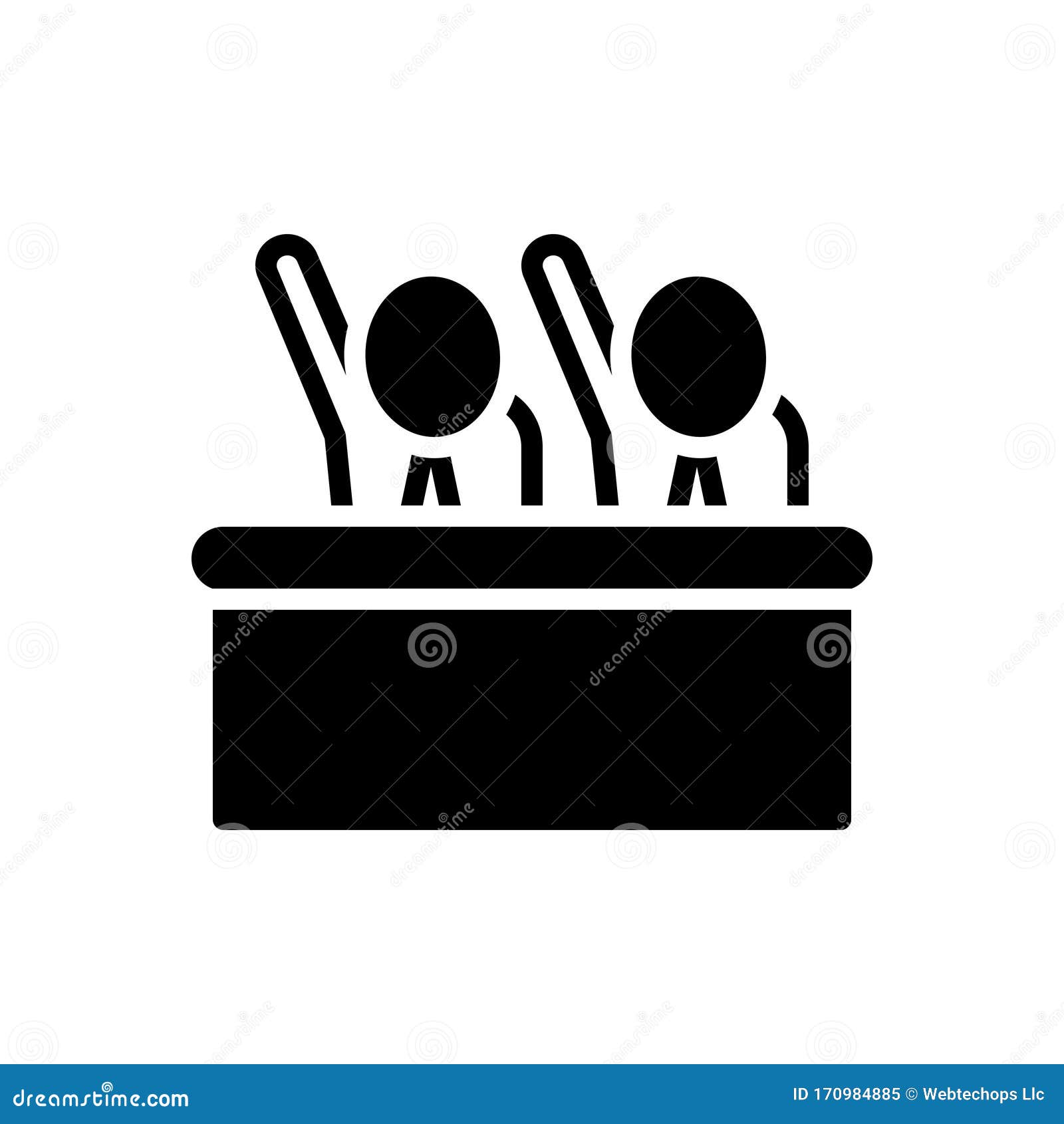 Black Solid Icon for Participate, Take Part in and Debate Stock Vector ...