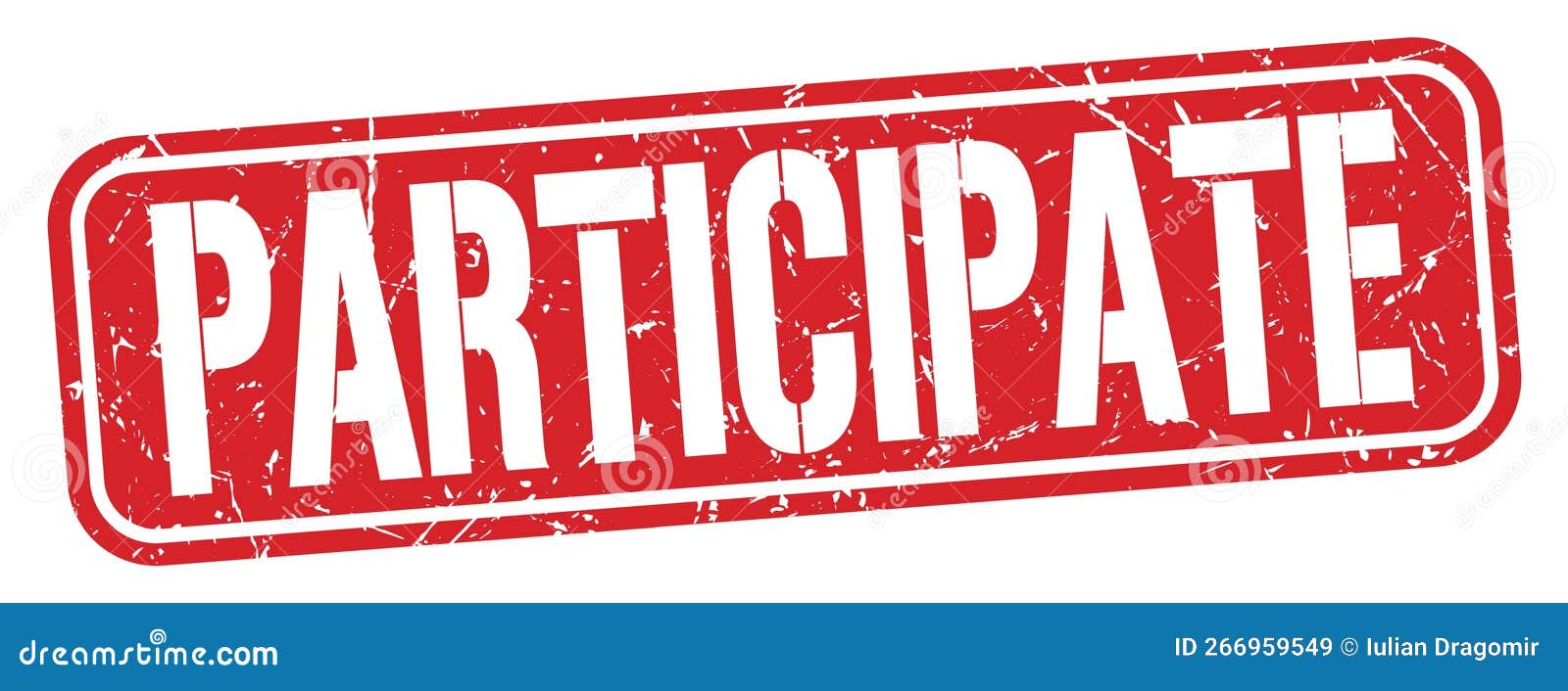PARTICIPATE Text Written on Red Stamp Sign Stock Illustration ...