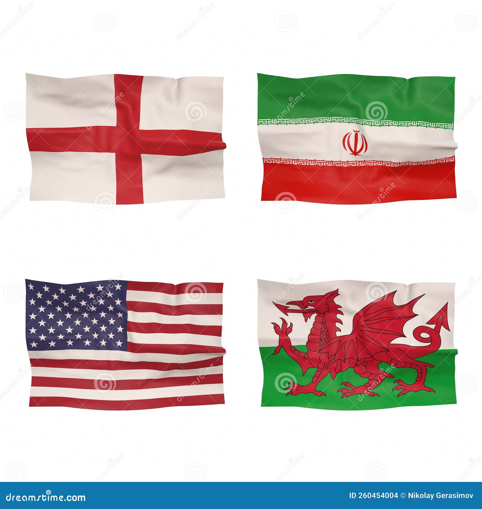 Participating Countries of Group B of the 2022 FIFA World Cup 3d ...