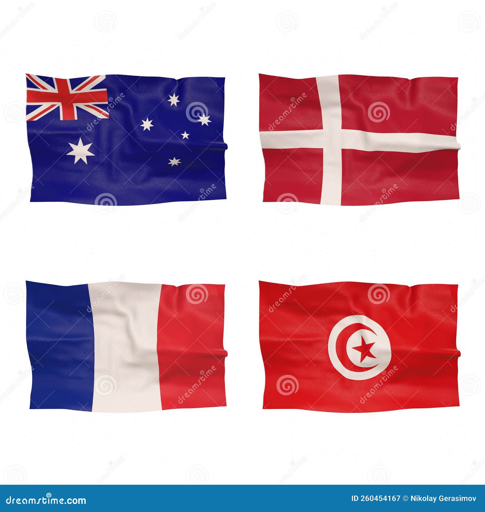 Participating Countries of Group D of the 2022 FIFA World Cup 3d ...