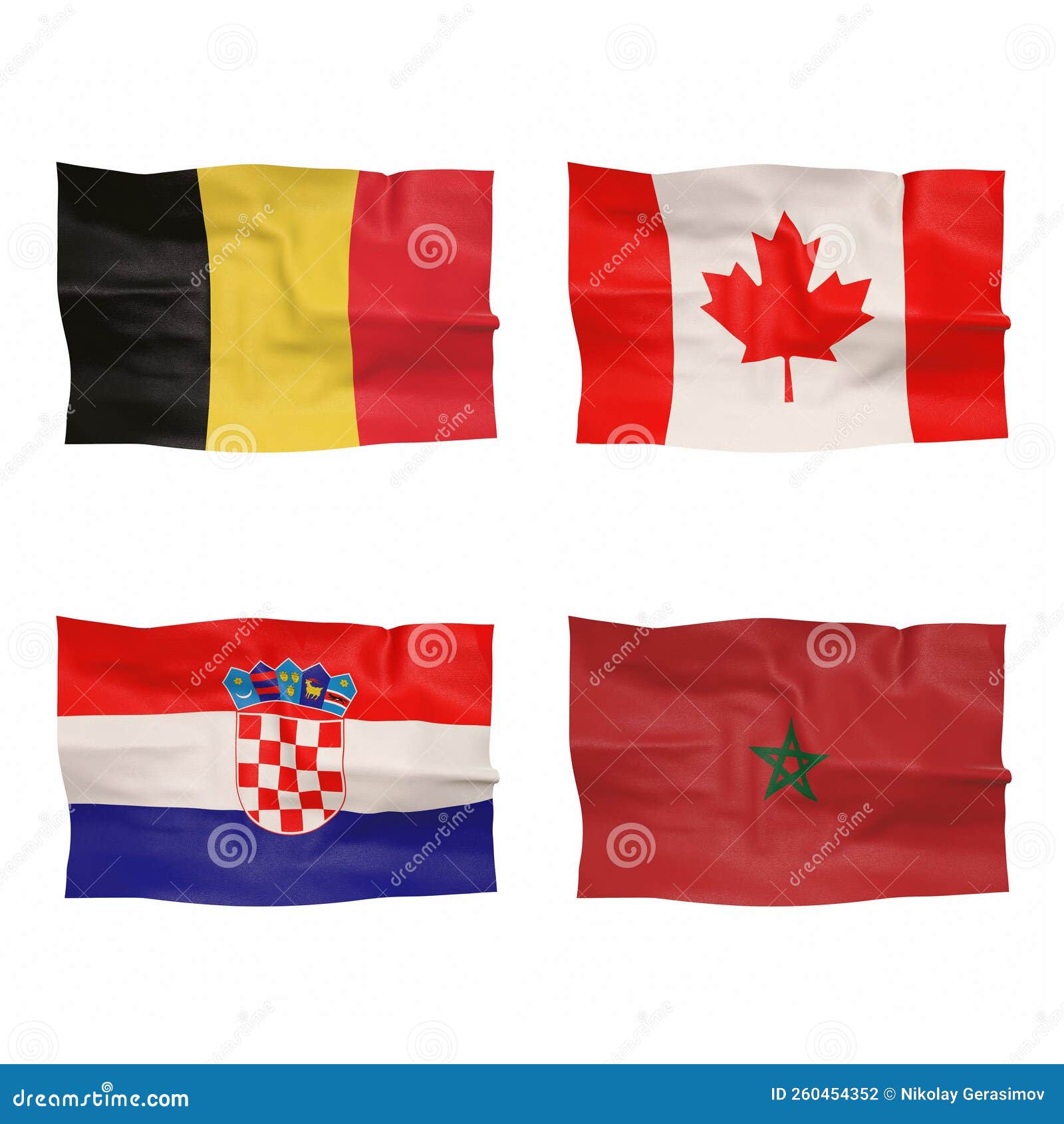 Participating Countries of Group F of the 2022 FIFA World Cup 3d ...