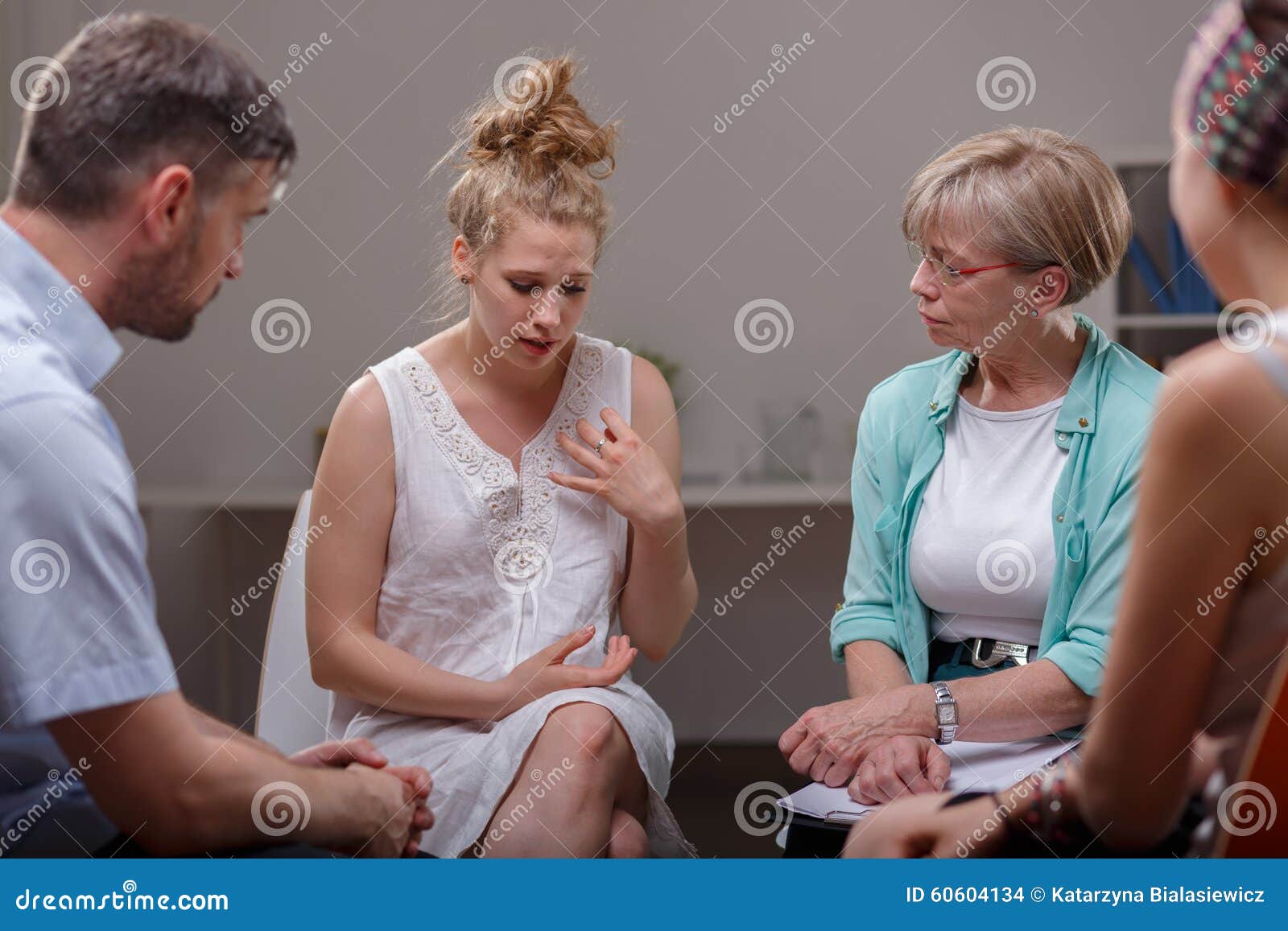 Participating in Group Therapy Session Stock Photo - Image of ...