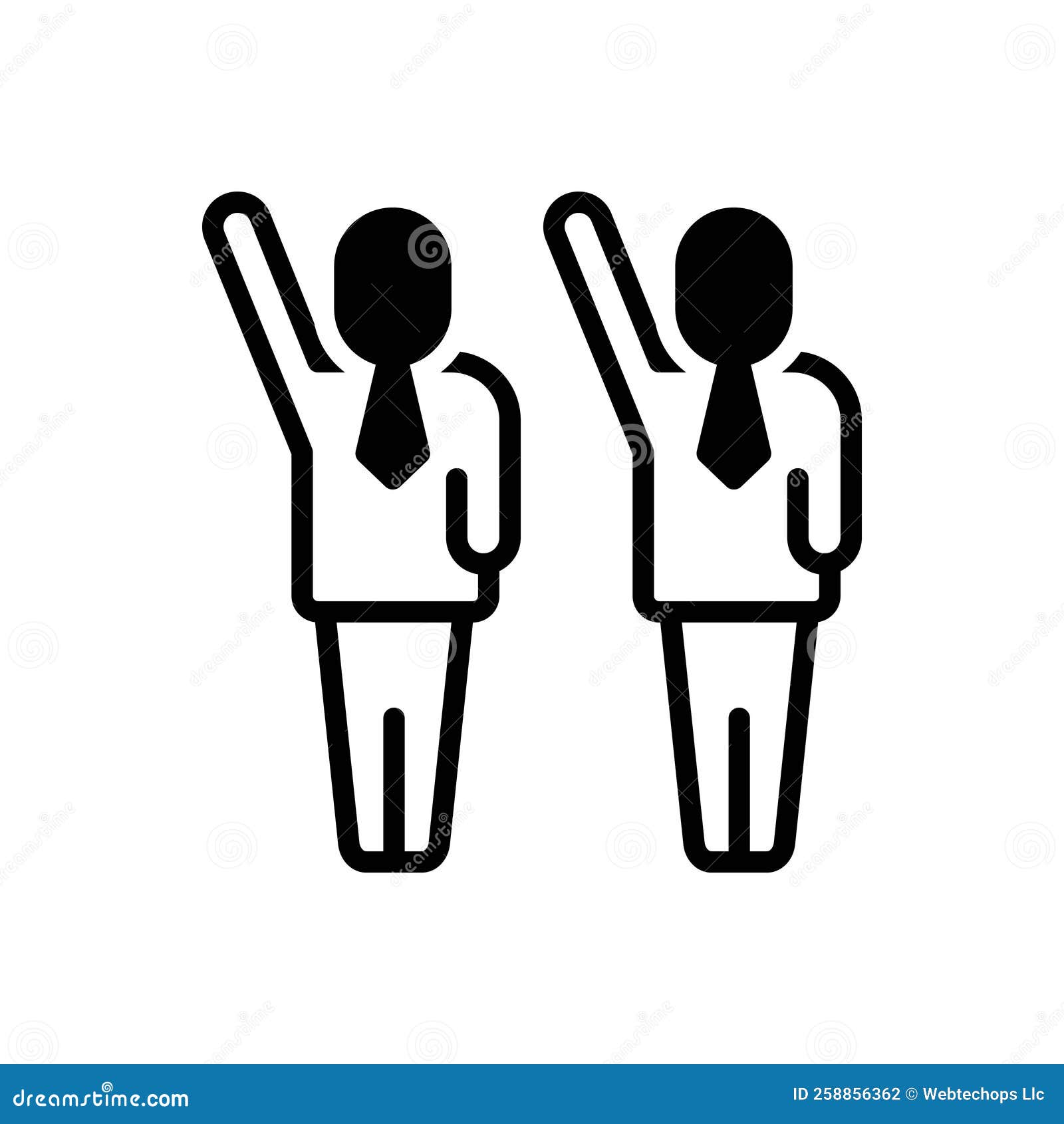 Black Solid Icon for Participating, Person and Community Stock Vector ...