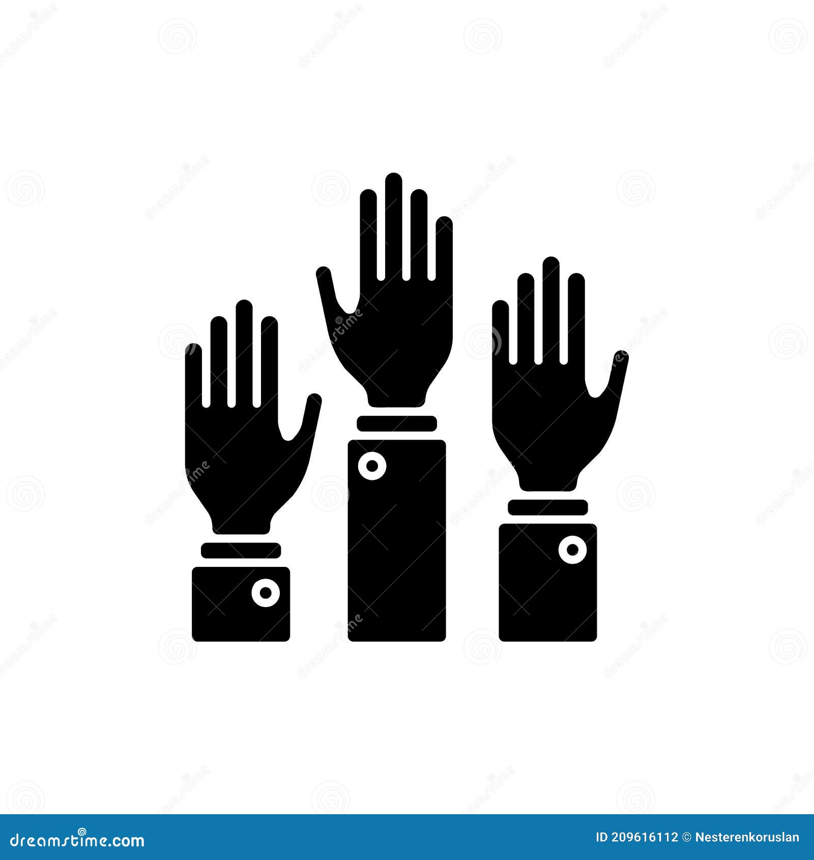 Participation Black Glyph Icon Stock Vector - Illustration of ...