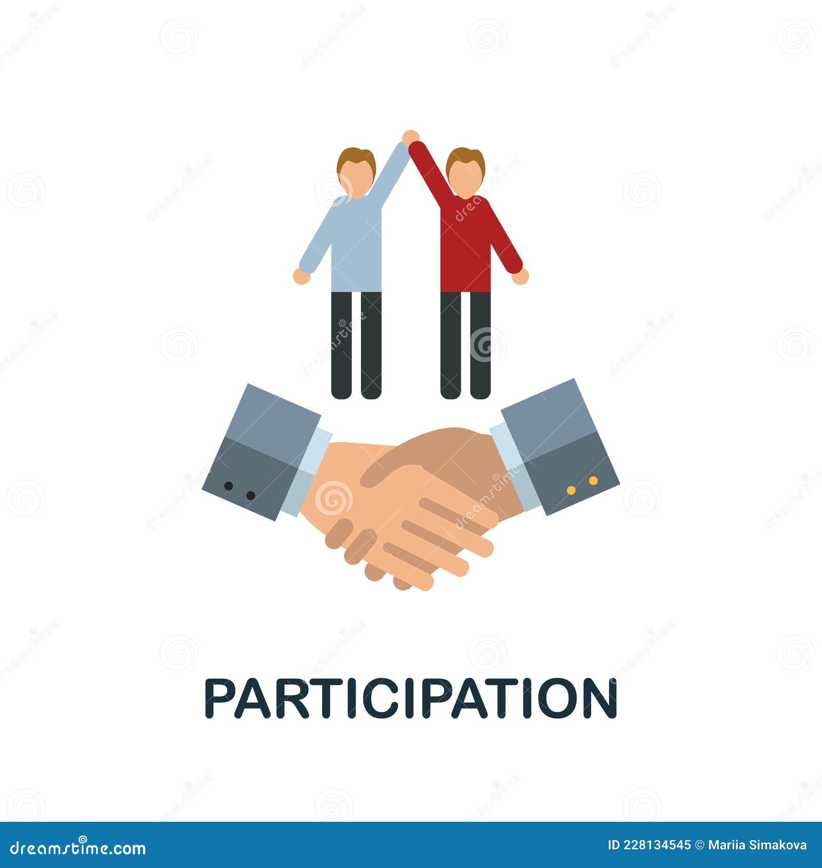 Participation Flat Icon. Simple Sign from Gamification Collection ...