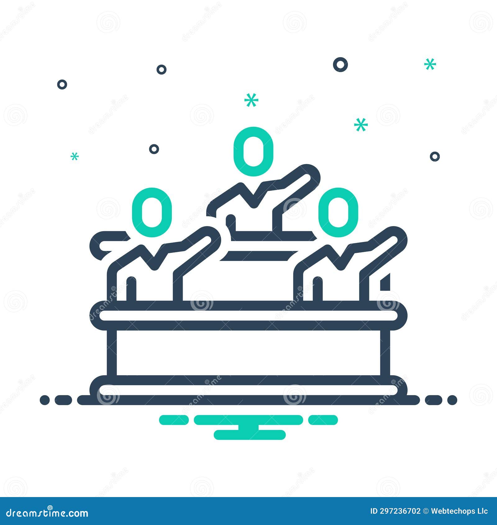 Mix Icon for Participation, Partaking and Teammates Stock Vector ...