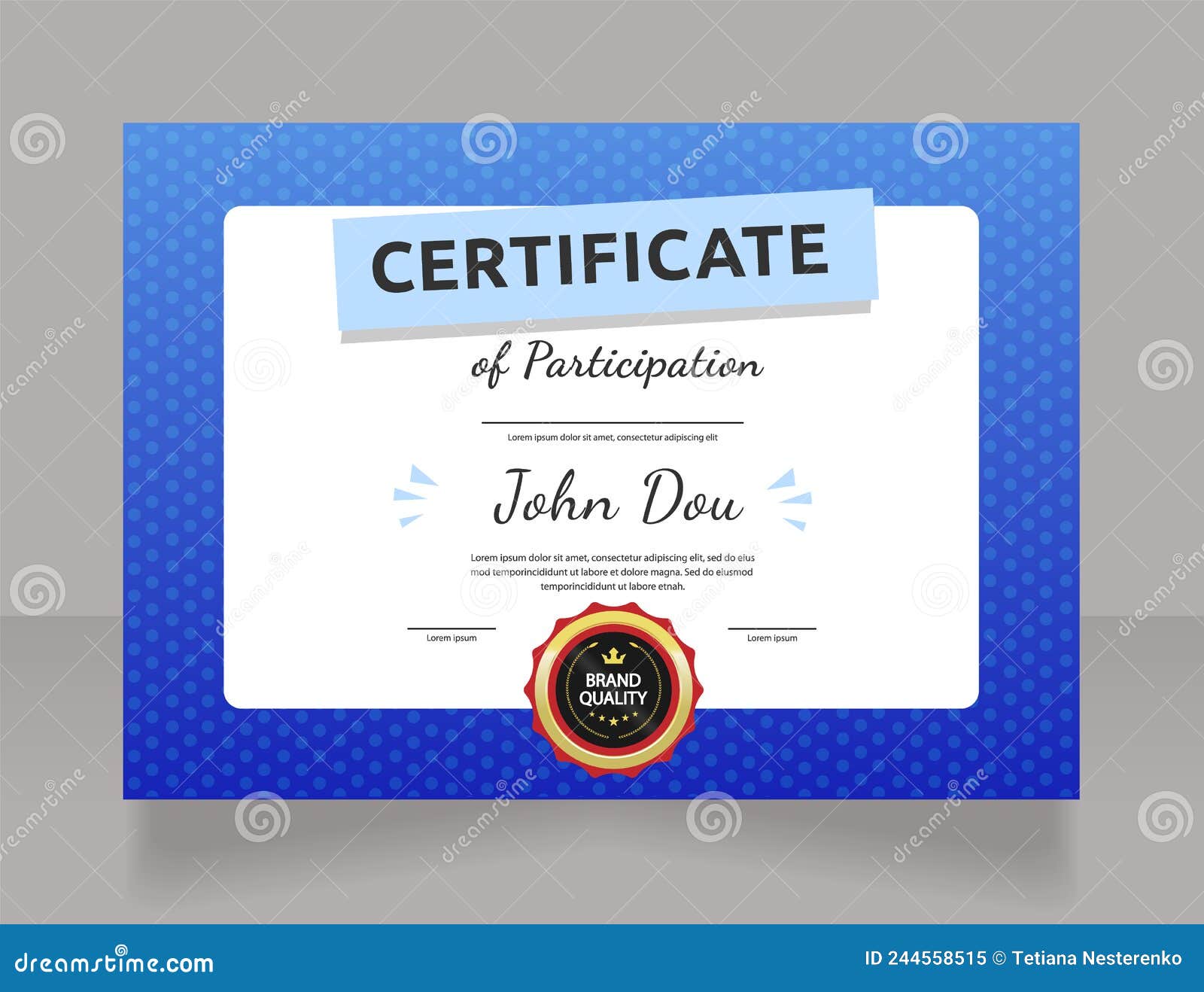 Certificate Of Participation Borders