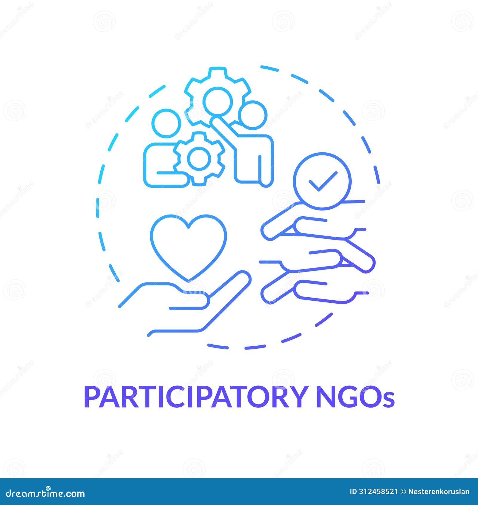 Participatory NGOs Blue Gradient Concept Icon Cartoon Vector ... Participatory NGOs Blue Gradient Concept Icon Cartoon Vector ...
