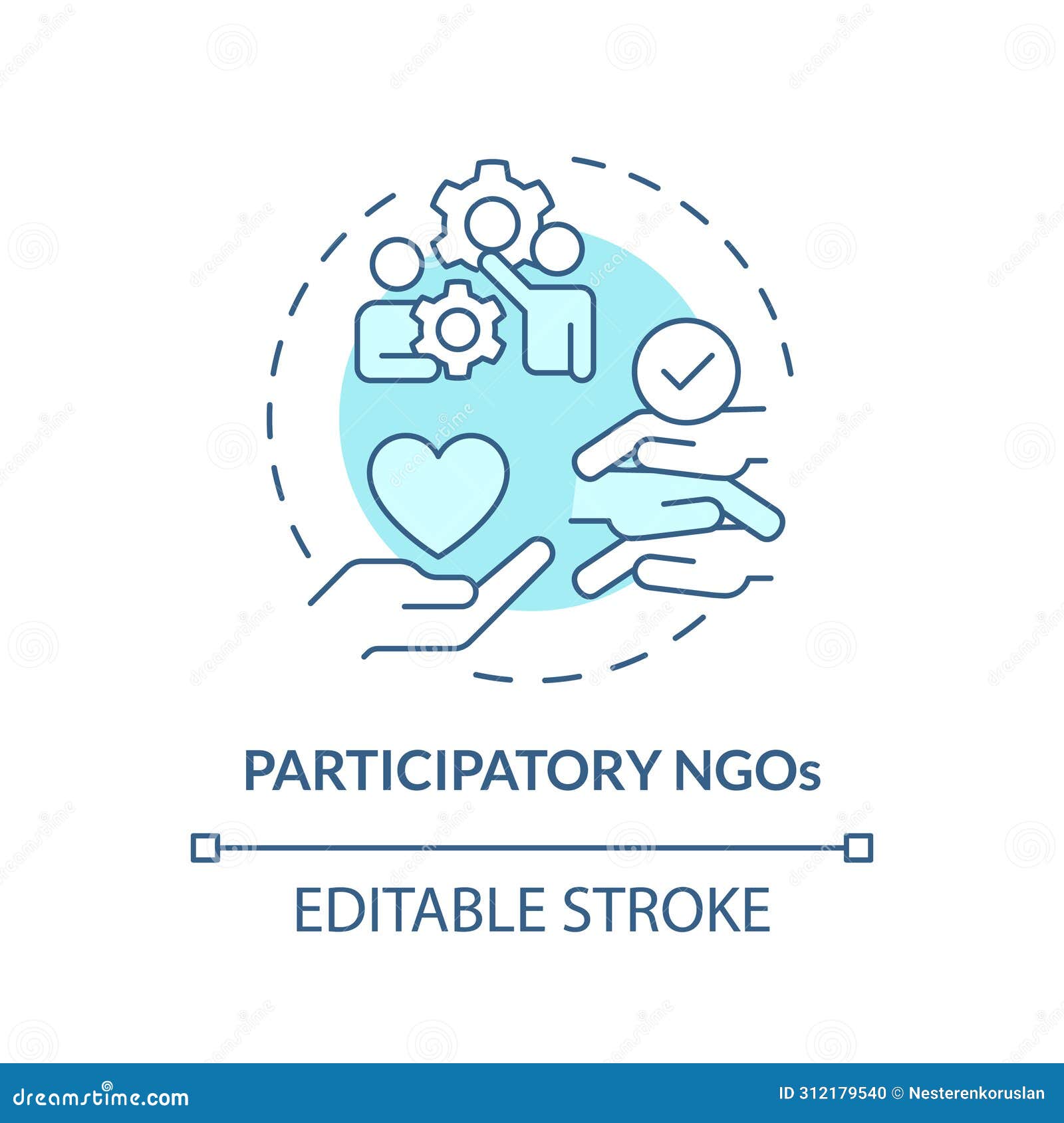 Participatory NGOs Soft Blue Concept Icon Vector Illustration ... Participatory NGOs Soft Blue Concept Icon Vector Illustration ...
